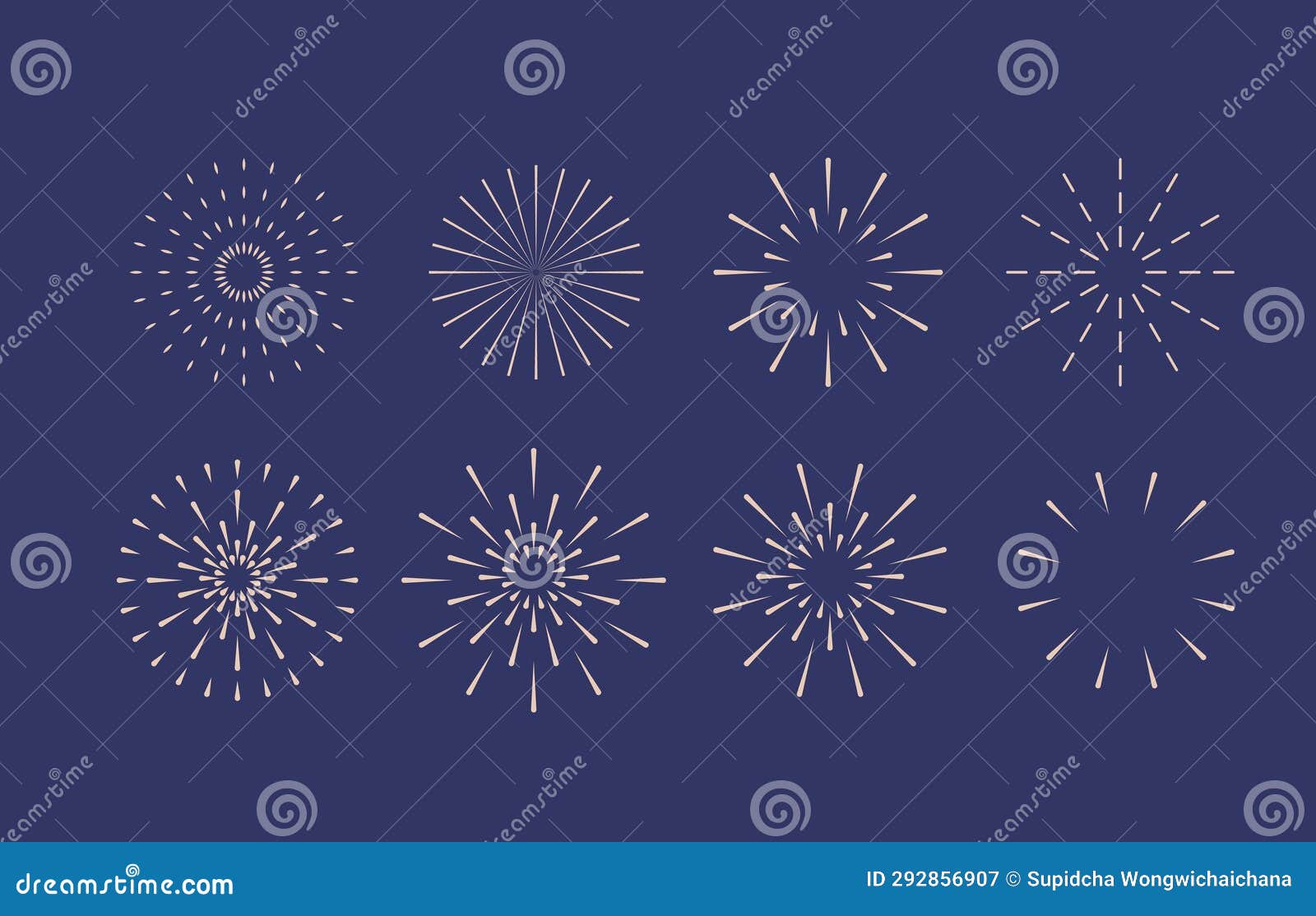 Firework Object in Night.Editable Vector Illustration for Graphic ...