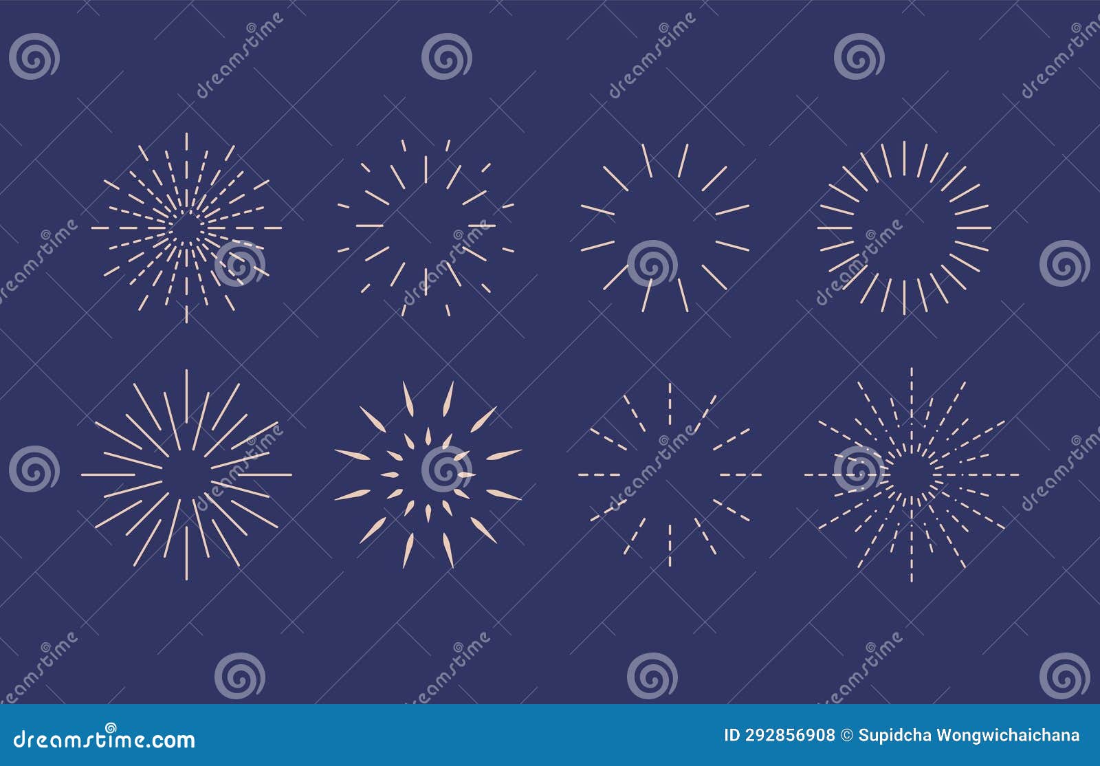 Firework Object in Night.Editable Vector Illustration for Graphic ...