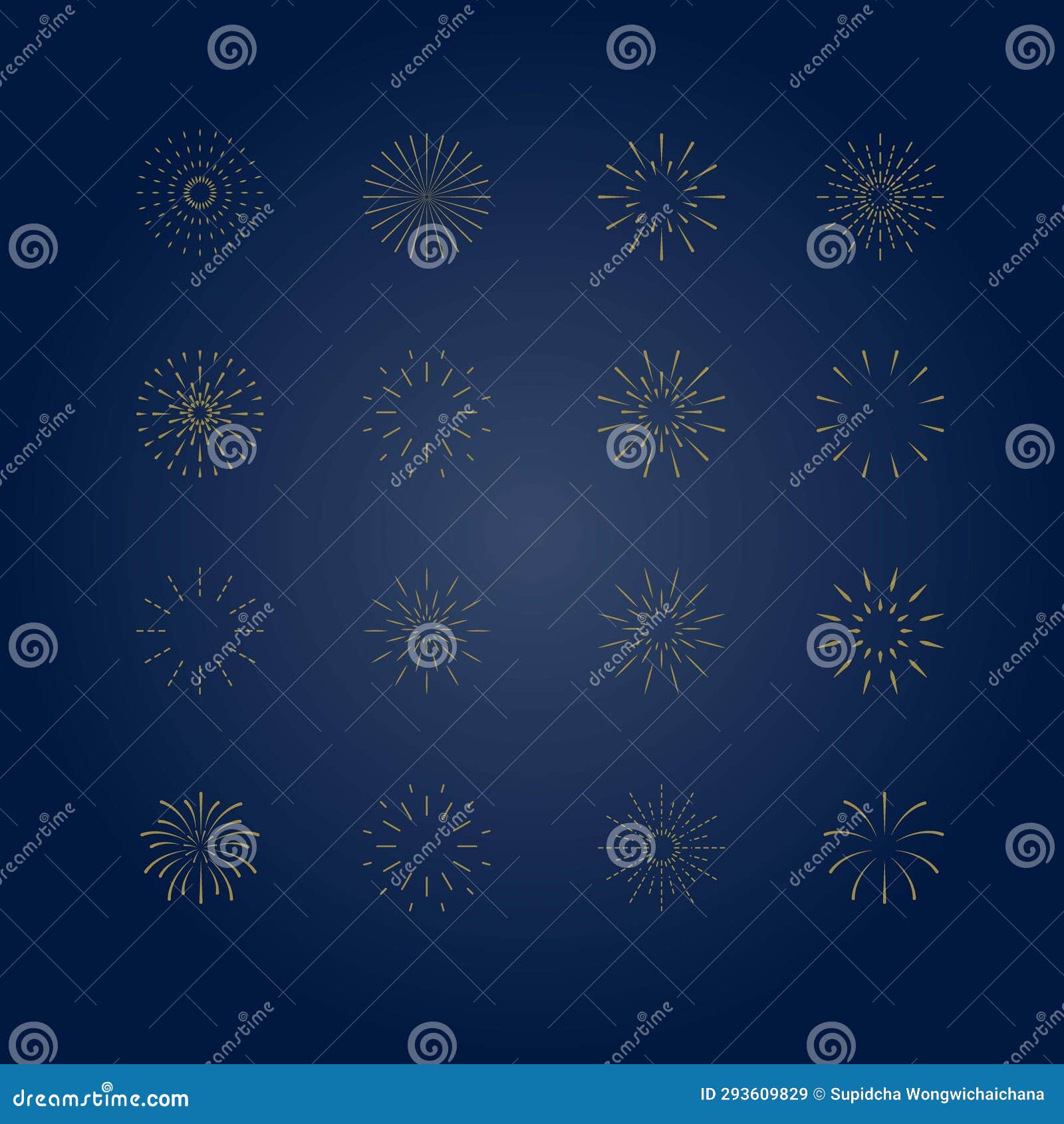 Firework Object in Night.Editable Vector Illustration for Graphic ...