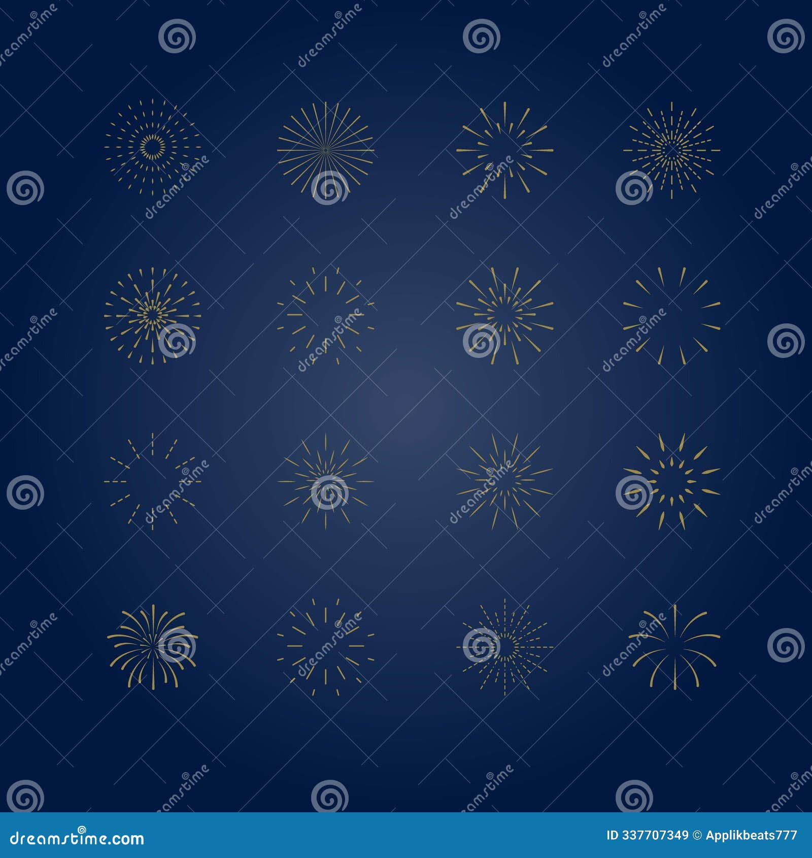 Firework Object in Night.Editable Vector Illustration for Graphic ...