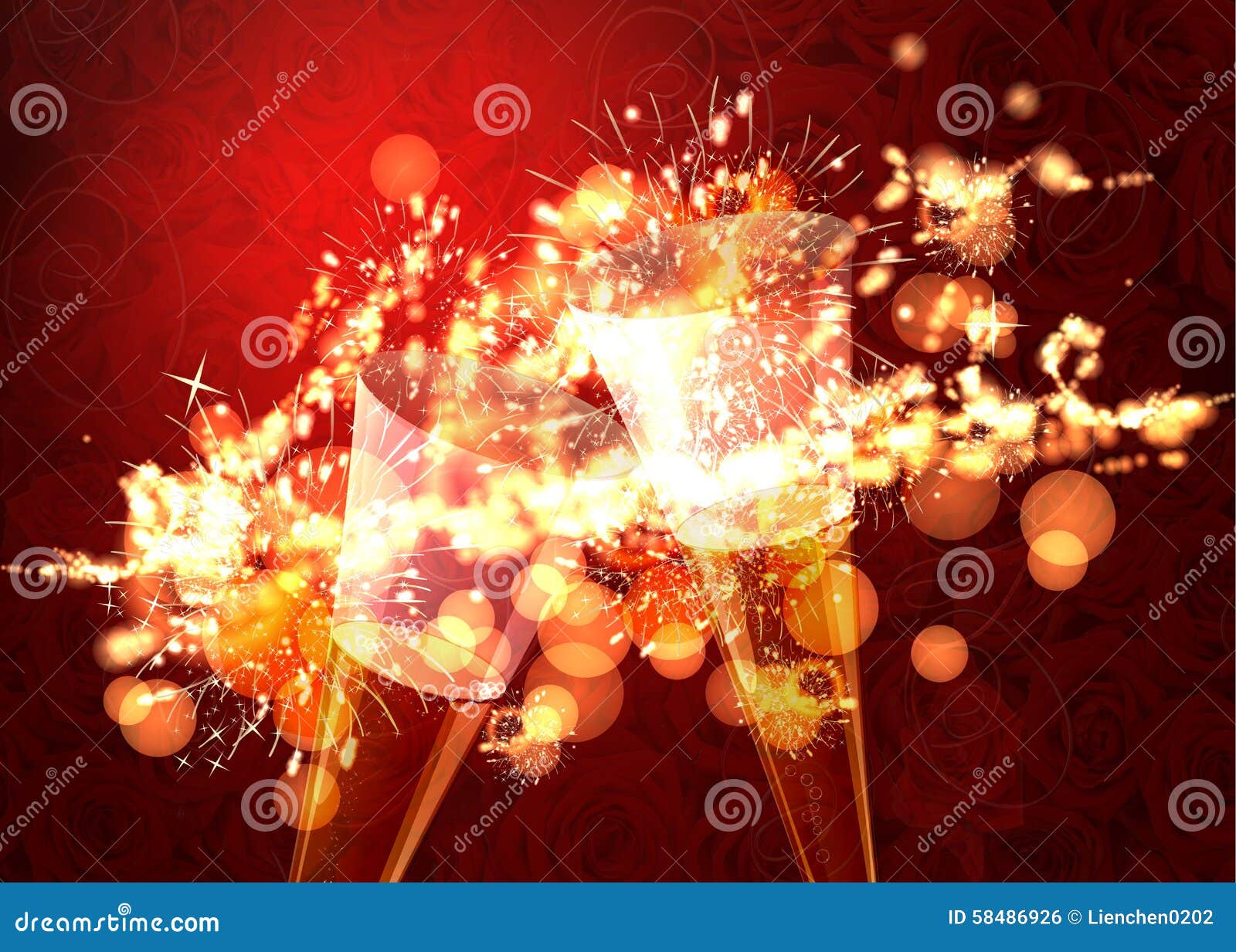 Firework stock illustration. Illustration of greeting - 58486926