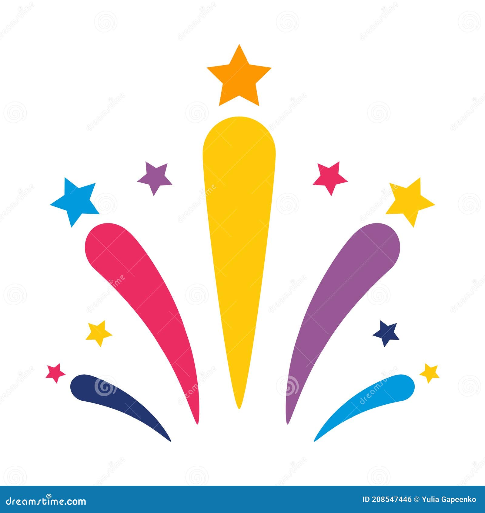 Firework Party Holiday Sticker Icon. Vector Illustration EPS10 Stock ...