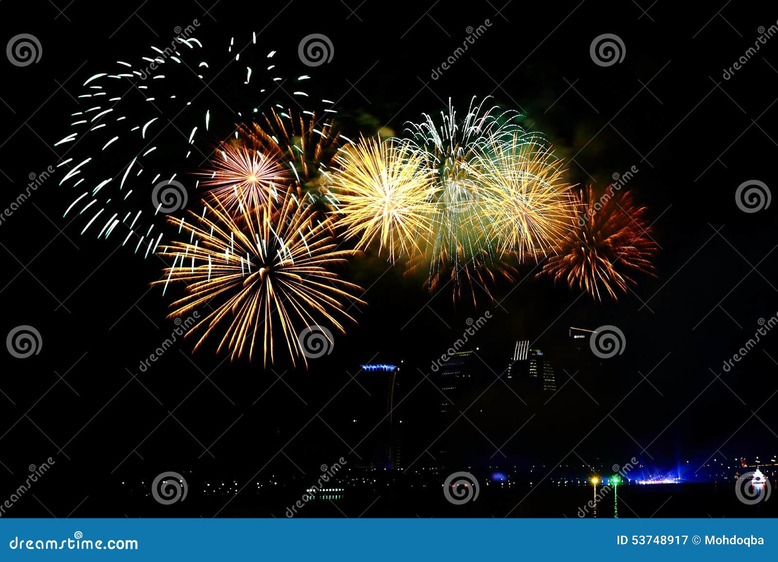 Firework at Putrajaya stock image. Image of celebrate - 53748917