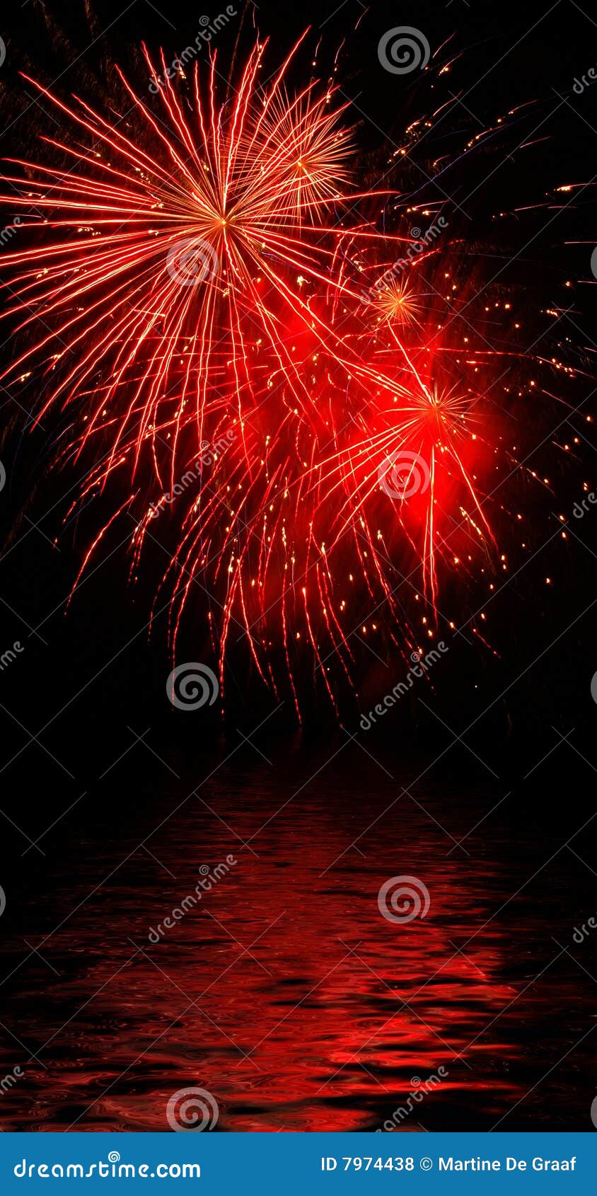 Firework Reflection stock photo. Image of explosive, fire - 7974438
