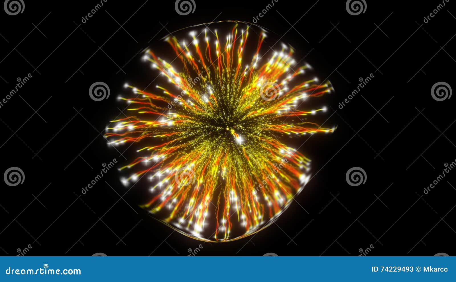 Firework Reflection into Drop Water Stock Image - Image of independence ...