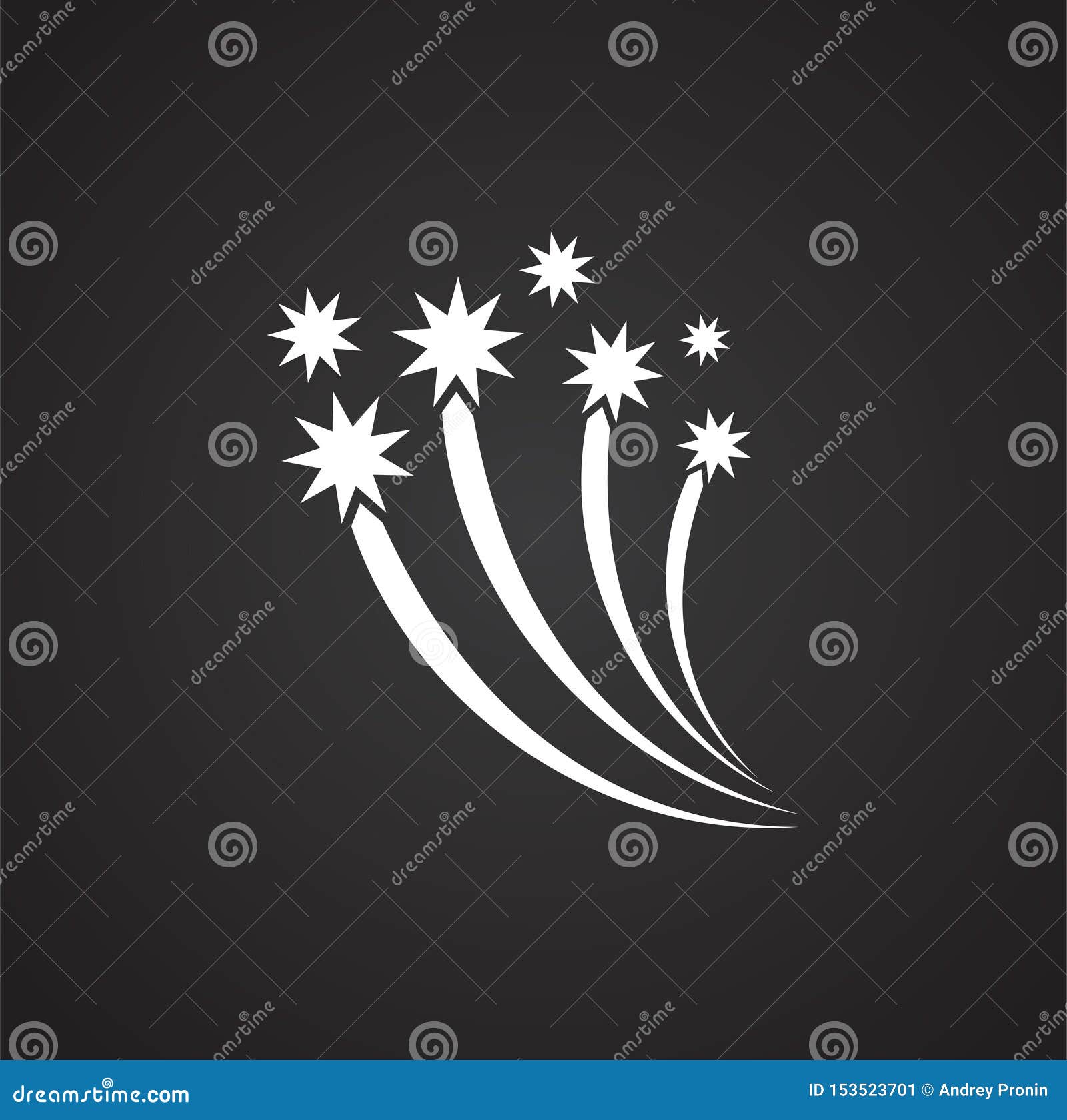 Firework Related Icon on Background for Graphic and Web Design. Simple ...