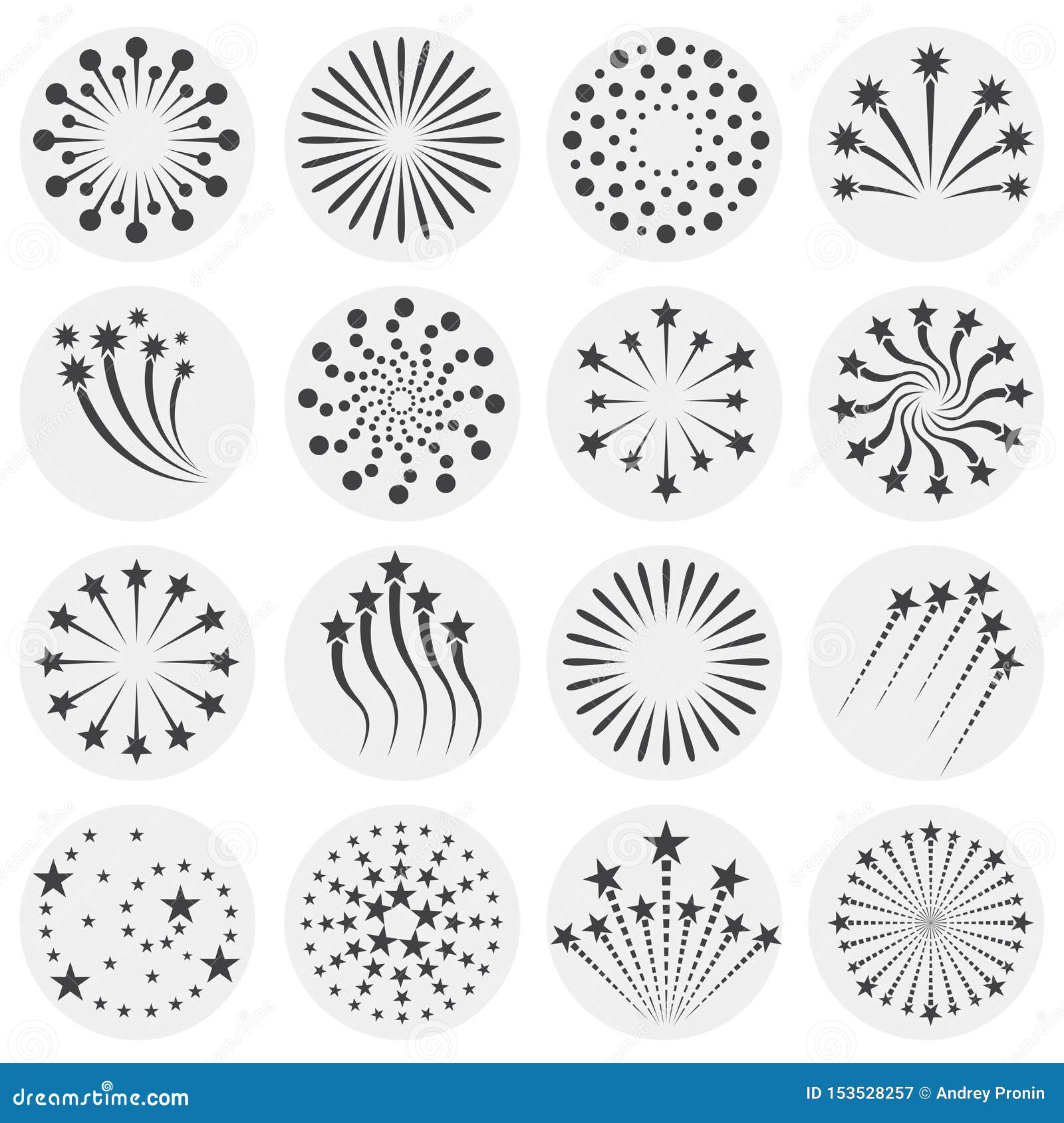 Firework Related Icons Set on Background for Graphic and Web Design ...