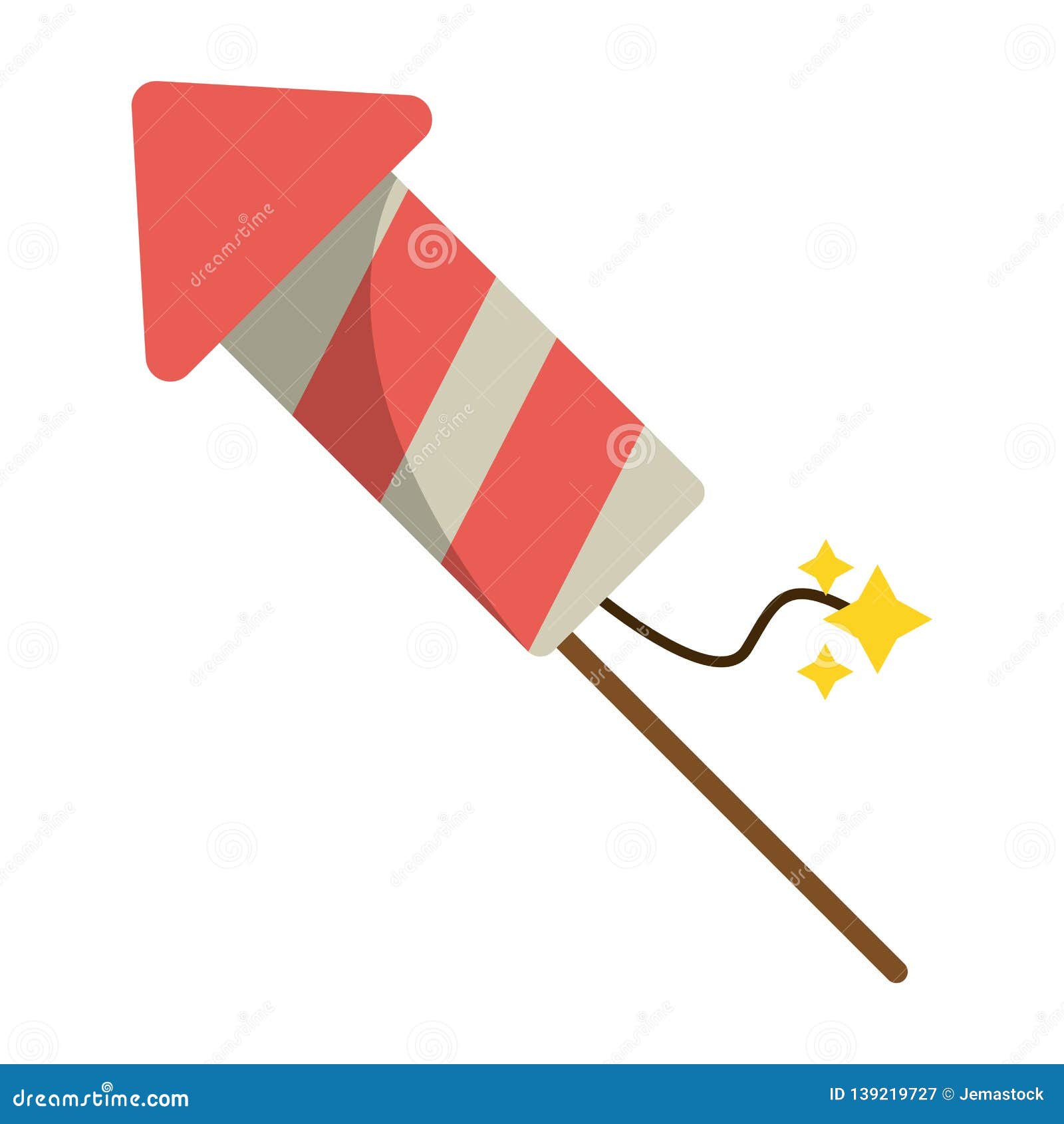 Firework rocket cartoon stock vector. Illustration of bright - 139219727