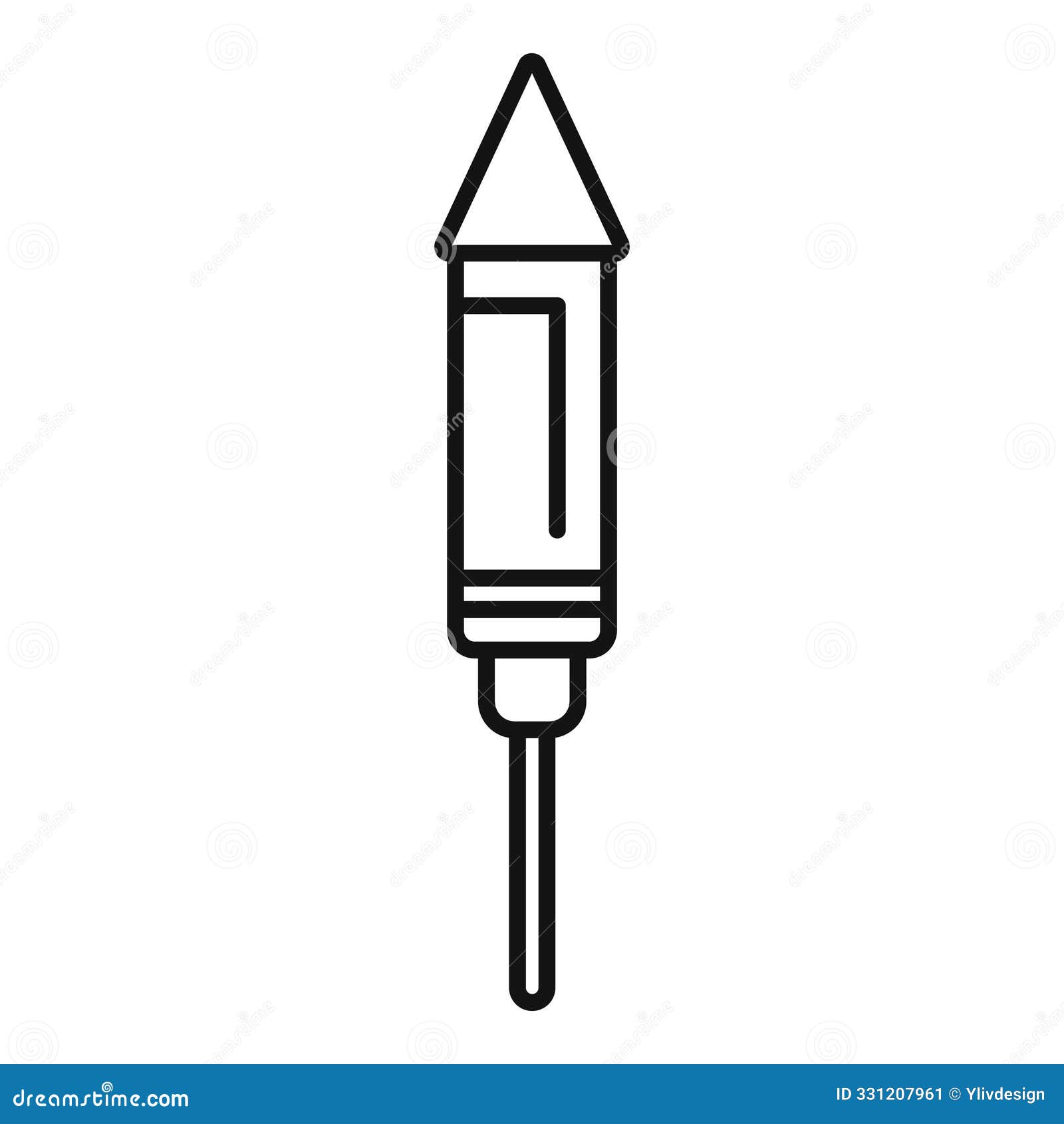 Firework Rocket Exploding with Firecracker Sparkles Stock Illustration ...