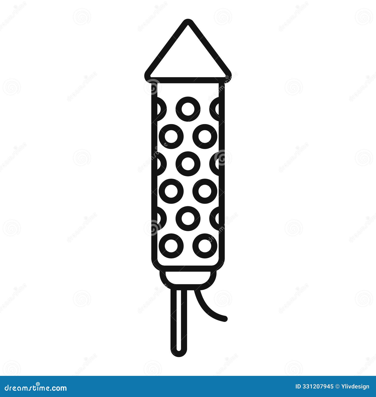 Firework Rocket Exploding with Stars and Sparks Icon Stock Illustration ...