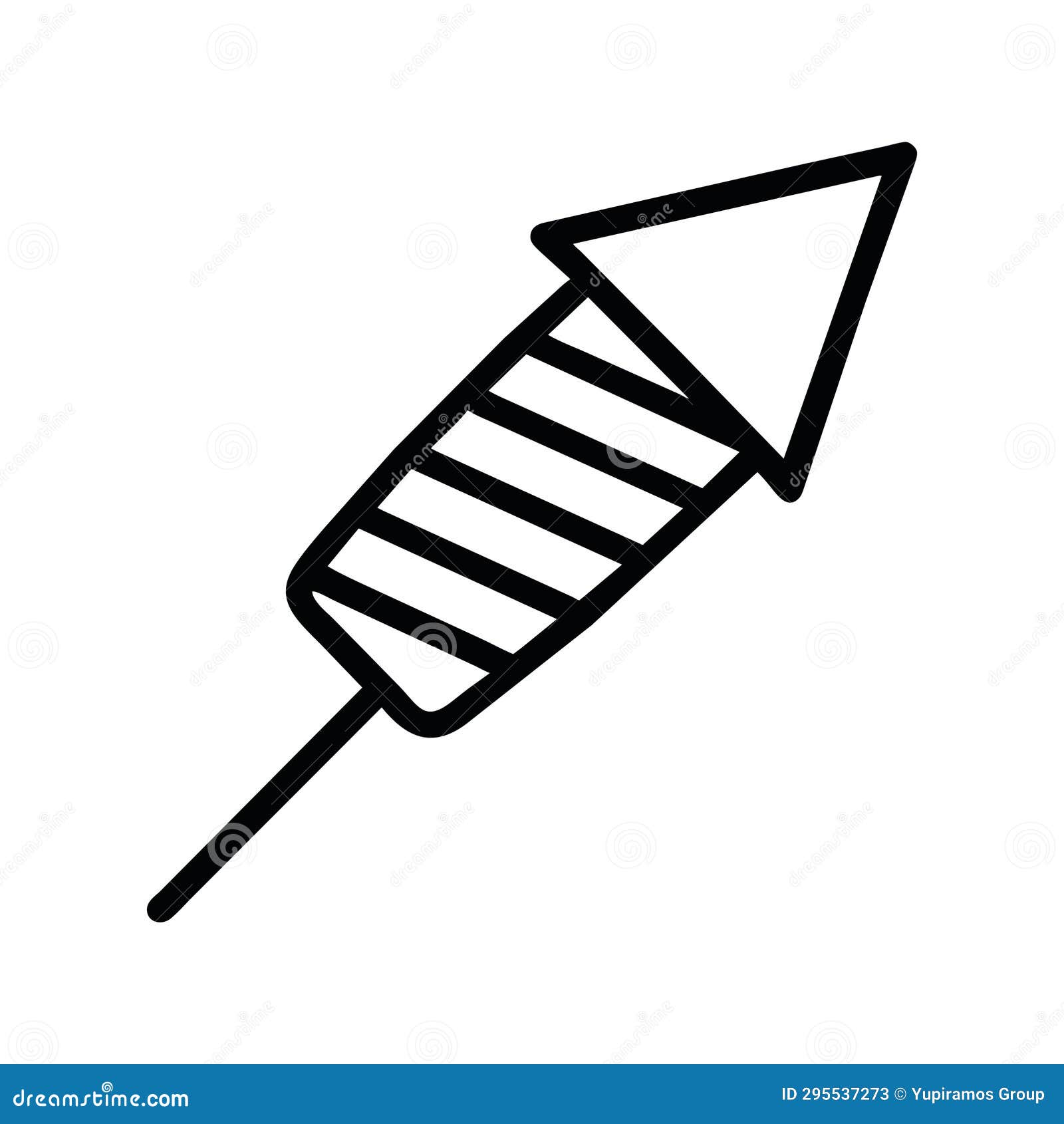 Firework rocket icon stock vector. Illustration of colorful - 295537273