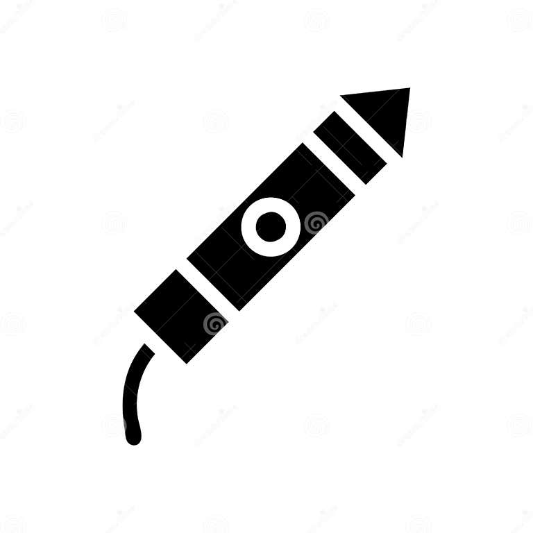 Firework Rocket Icon. Concept of Celebration, Party, and Fun Stock ...