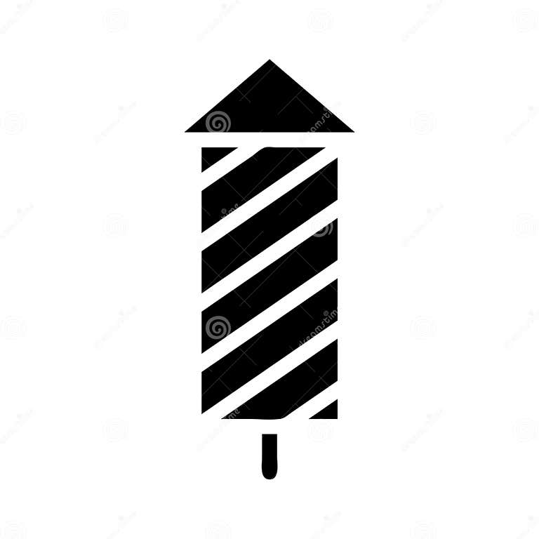 Firework Rocket Icon. Concept of Celebration, Party, and Fun Stock ...