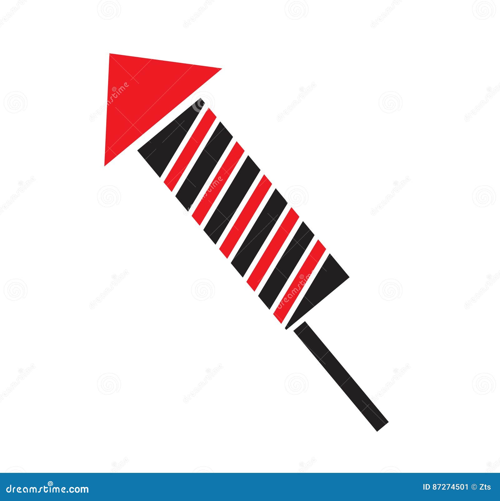 Firework Rocket Icon Vector Stock Vector - Illustration of firework ...