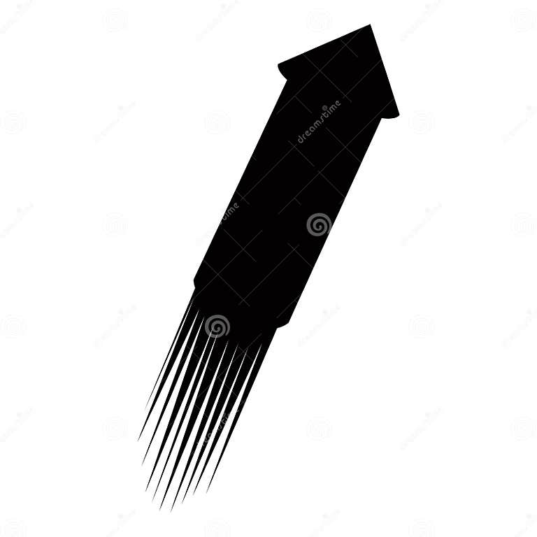 Firework rocket silhouette stock vector. Illustration of carnival ...