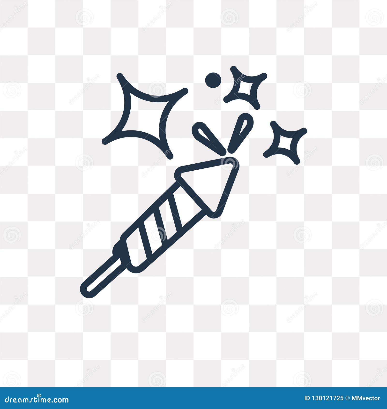 Firework Rocket Vector Icon Isolated on Transparent Background, Stock ...
