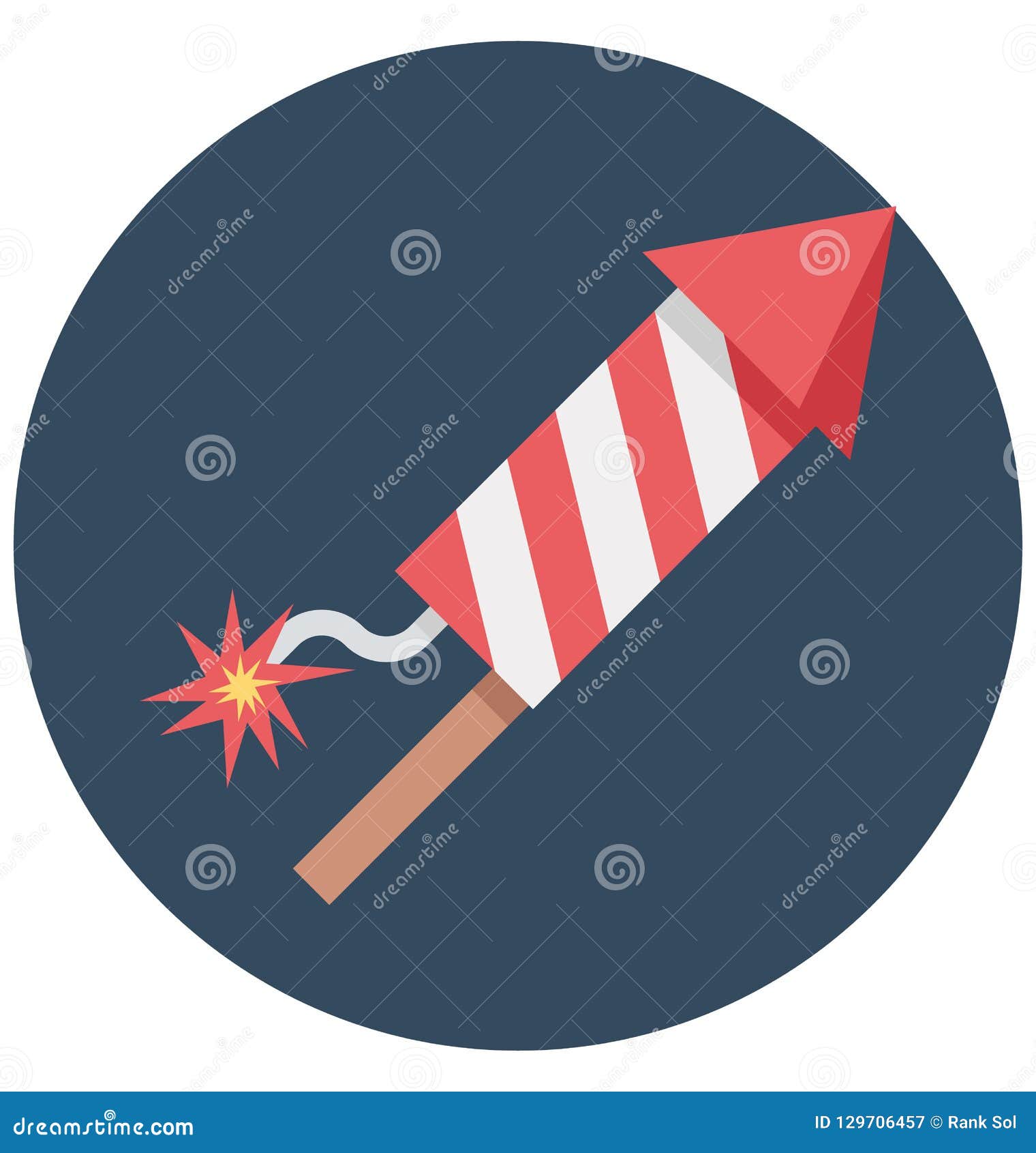 Firework Rocket Vector Isolated Vector Icons that Can Be Easily ...