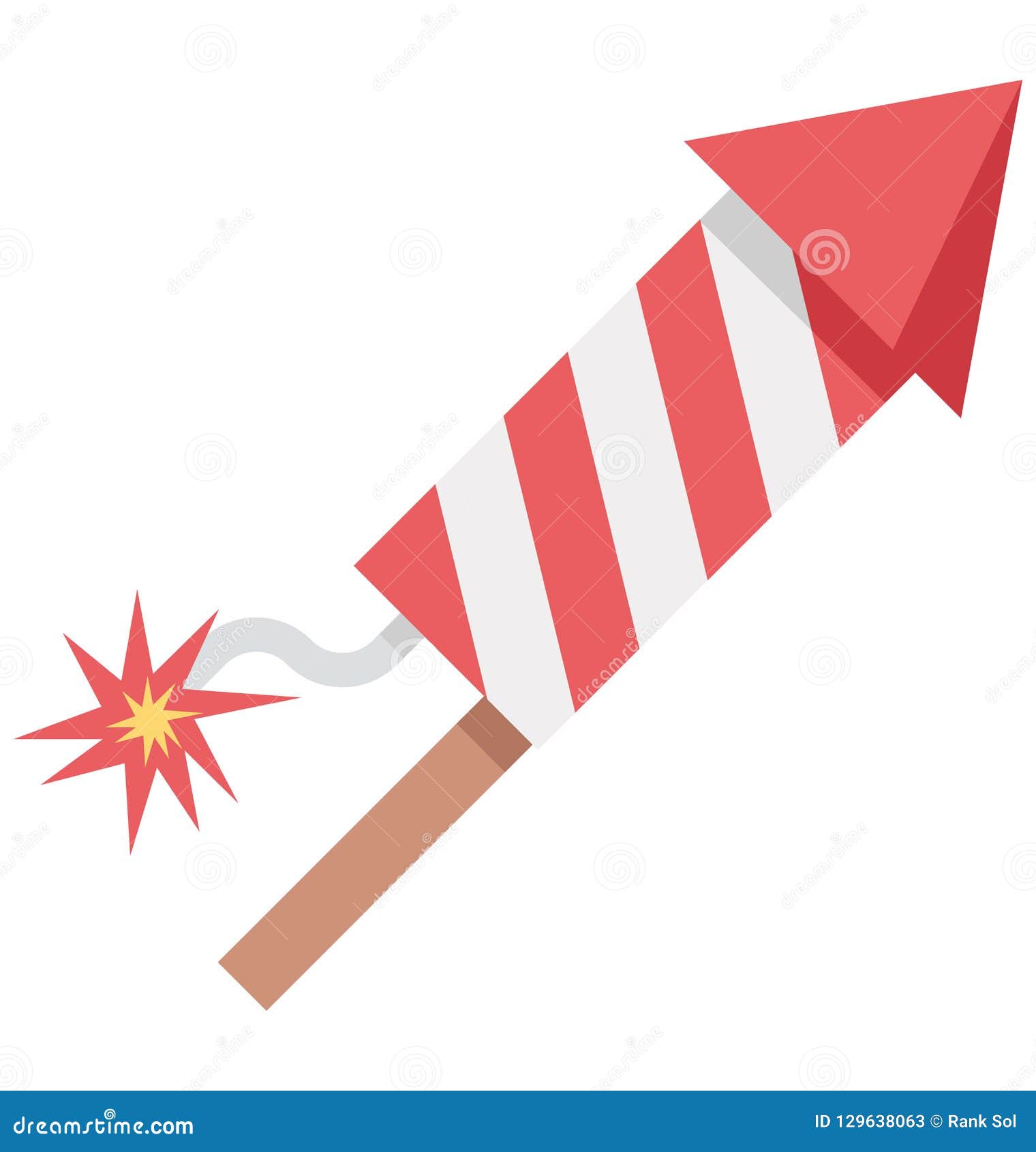 Firework Rocket Vector Isolated Vector Icons that Can Be Easily ...