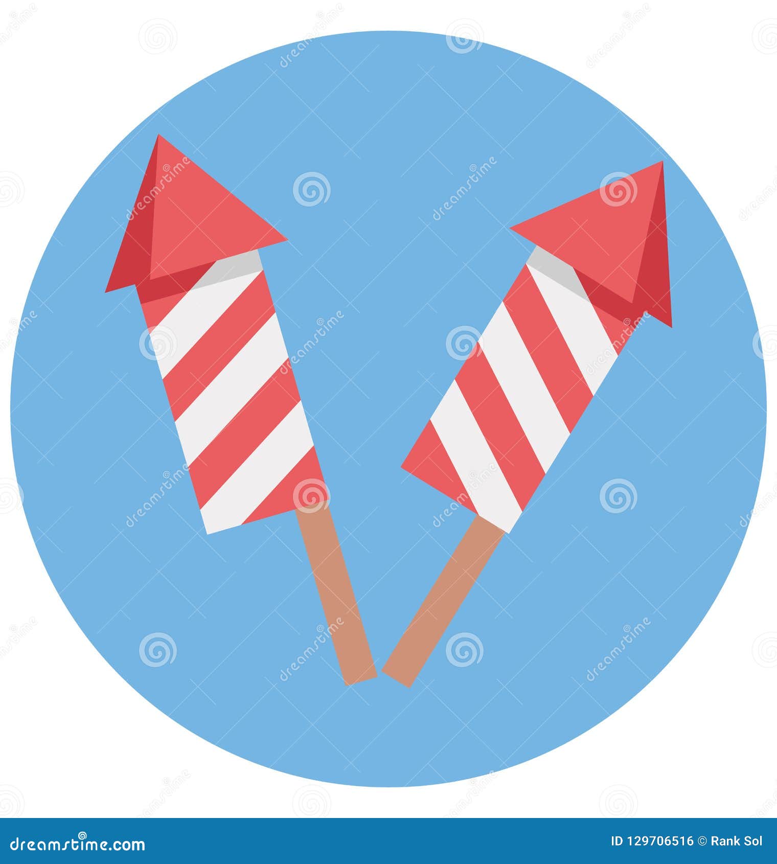 Firework Rocket Vector Isolated Vector Icons that Can Be Easily ...