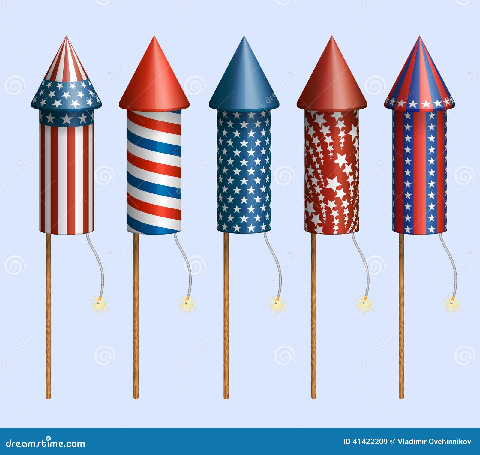 Firework rockets stock vector. Illustration of pyrotechnic - 41422209