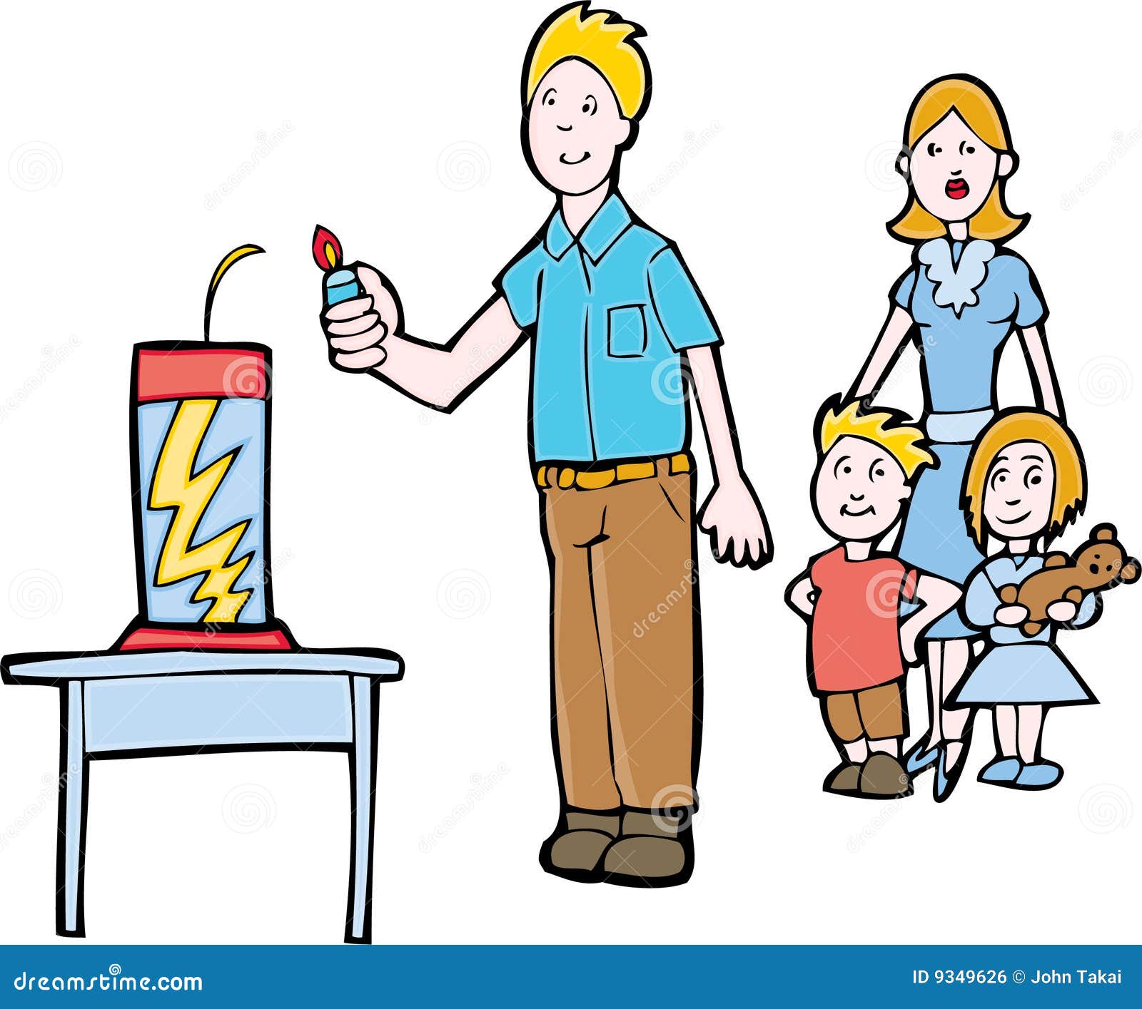 Firework Safety stock vector. Illustration of children - 9349626