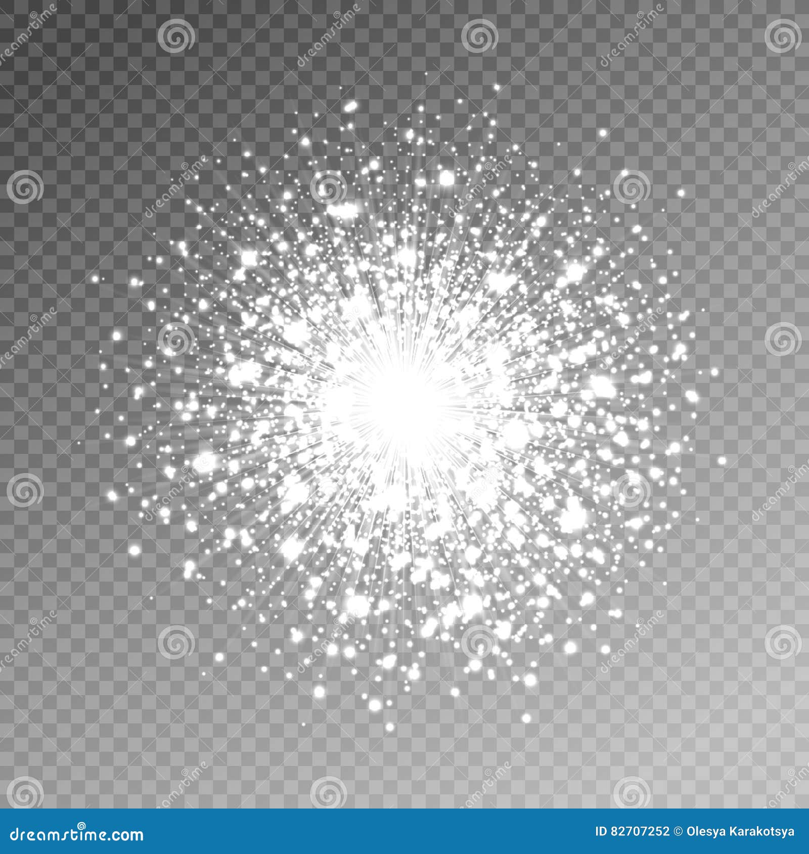 Firework Salute Magic Light Effect Stars Burst Isolated On Trans Vector ...