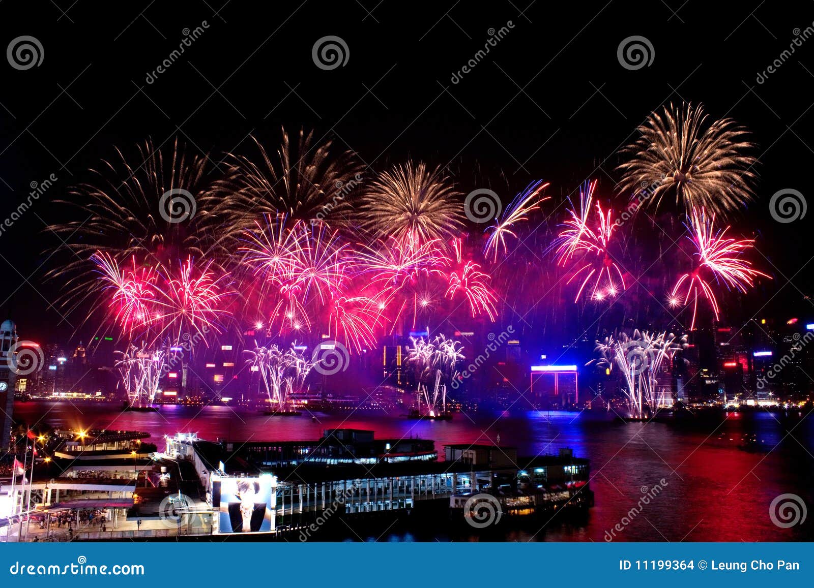 Firework Show stock photo. Image of night, bank, postcard - 11199364