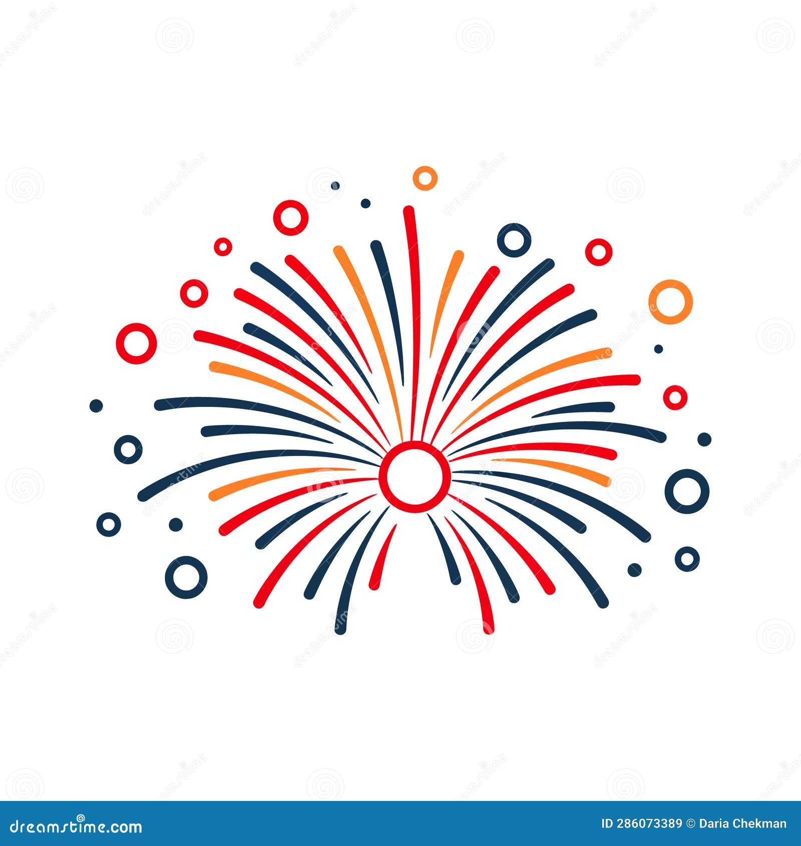 Firework Sign on White Background. Stock Vector - Illustration of ...