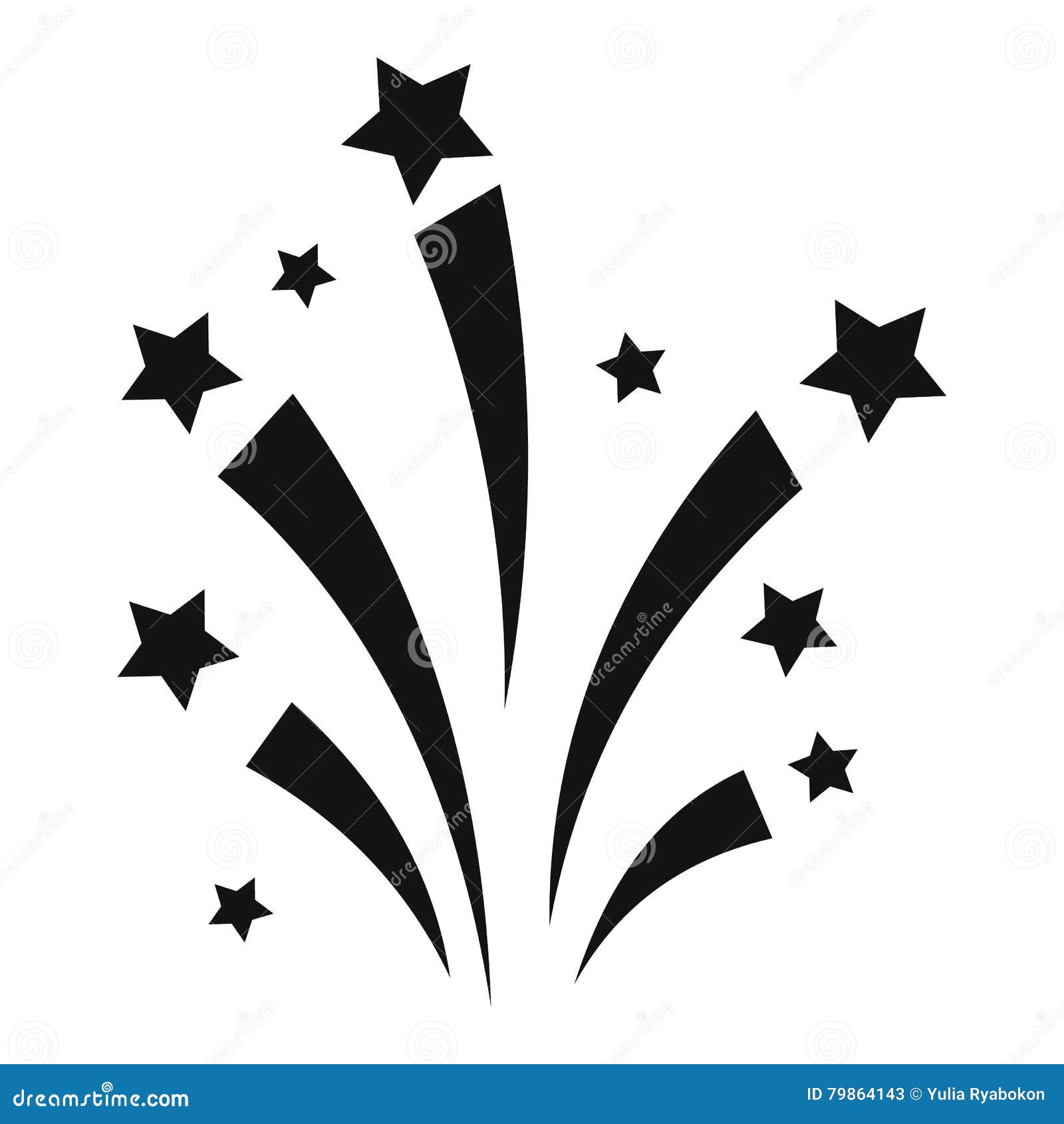 Firework simple icon stock vector. Illustration of flare - 79864143