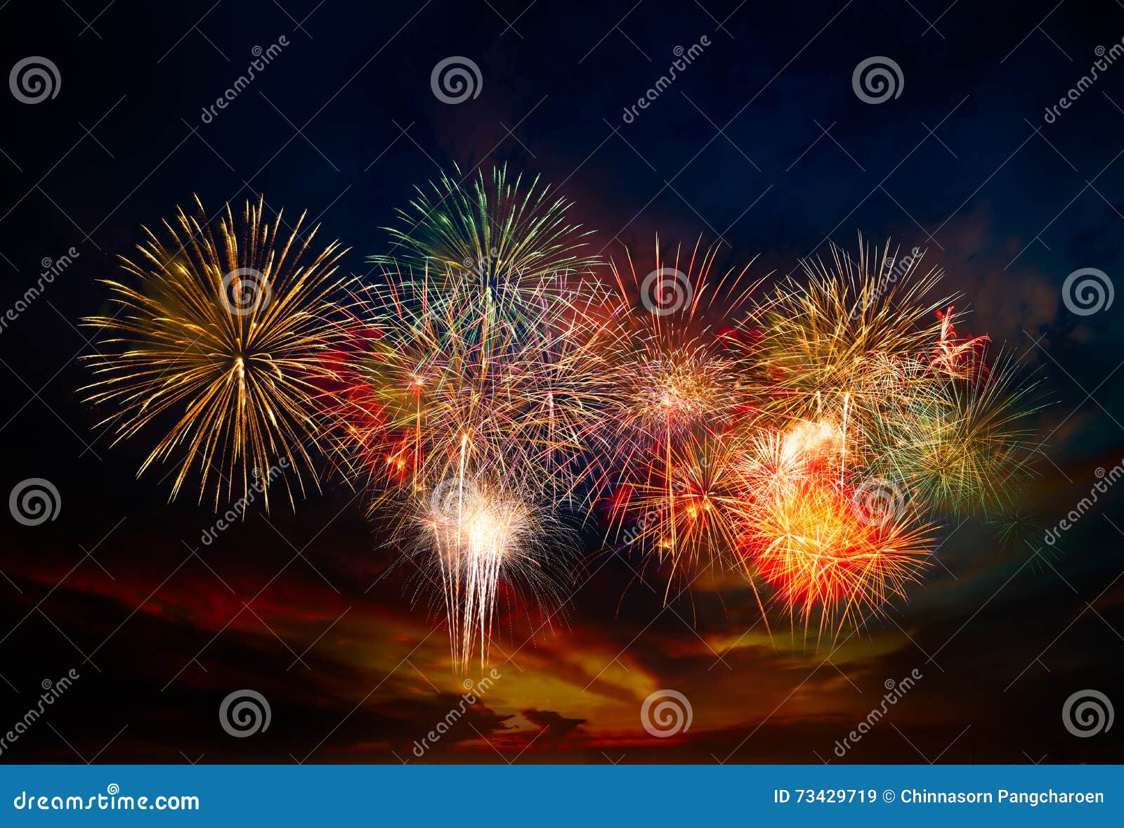 Firework on sky stock image. Image of spark, light, year - 73429719
