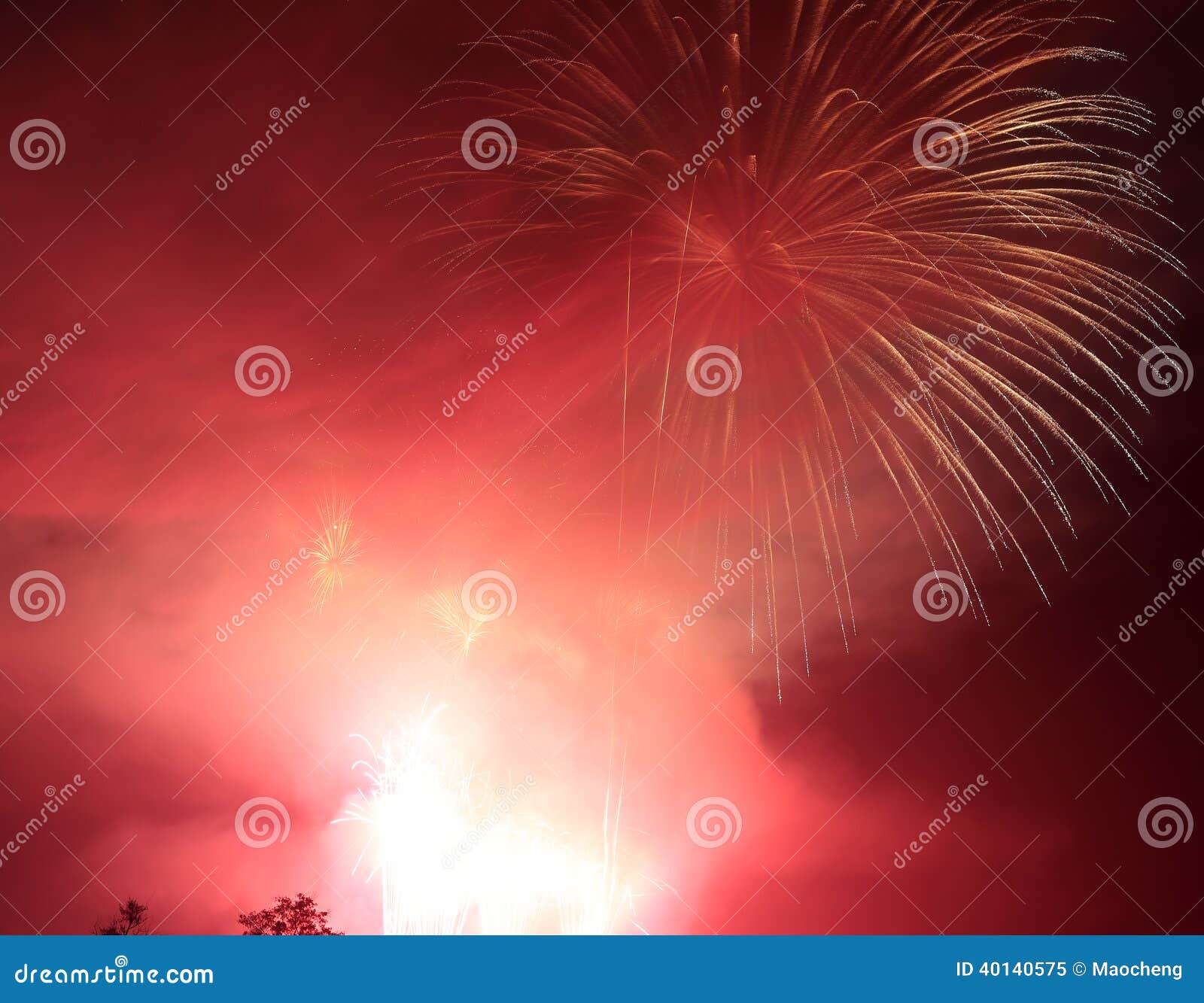 Firework with smoke stock image. Image of year, stars - 40140575