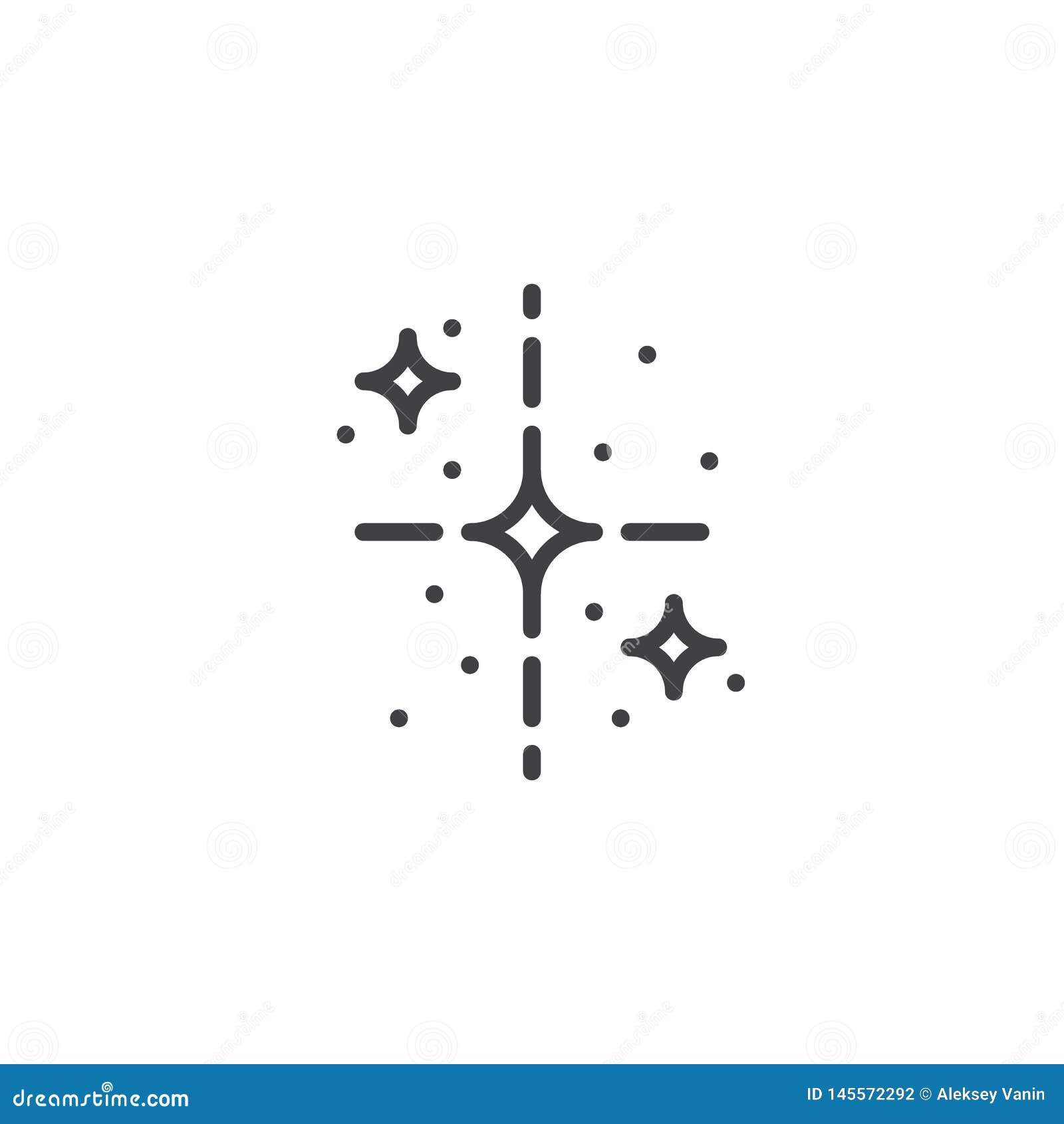 Firework, Sparkle Line Icon Stock Vector - Illustration of line, pixel ...