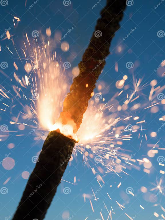 Firework close up stock photo. Image of blue, abstract - 246642884