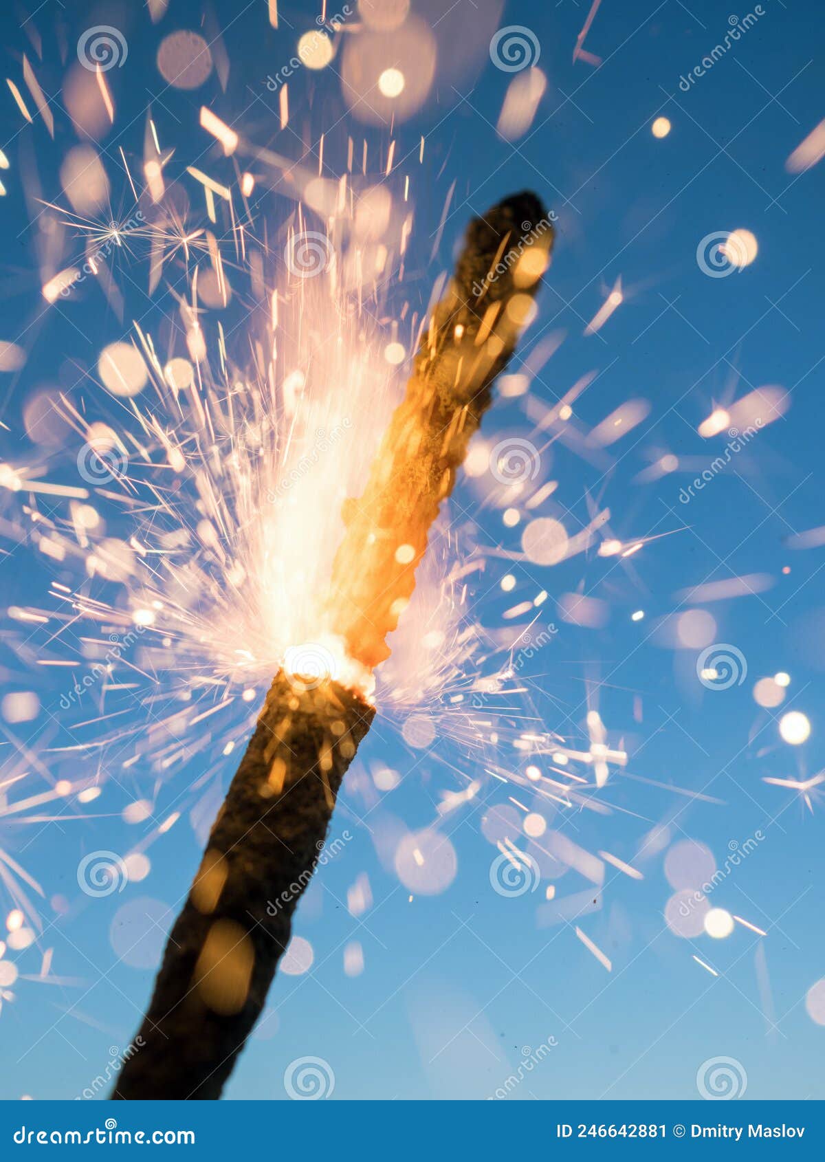 Firework sparks closeup stock image. Image of shine - 246642881