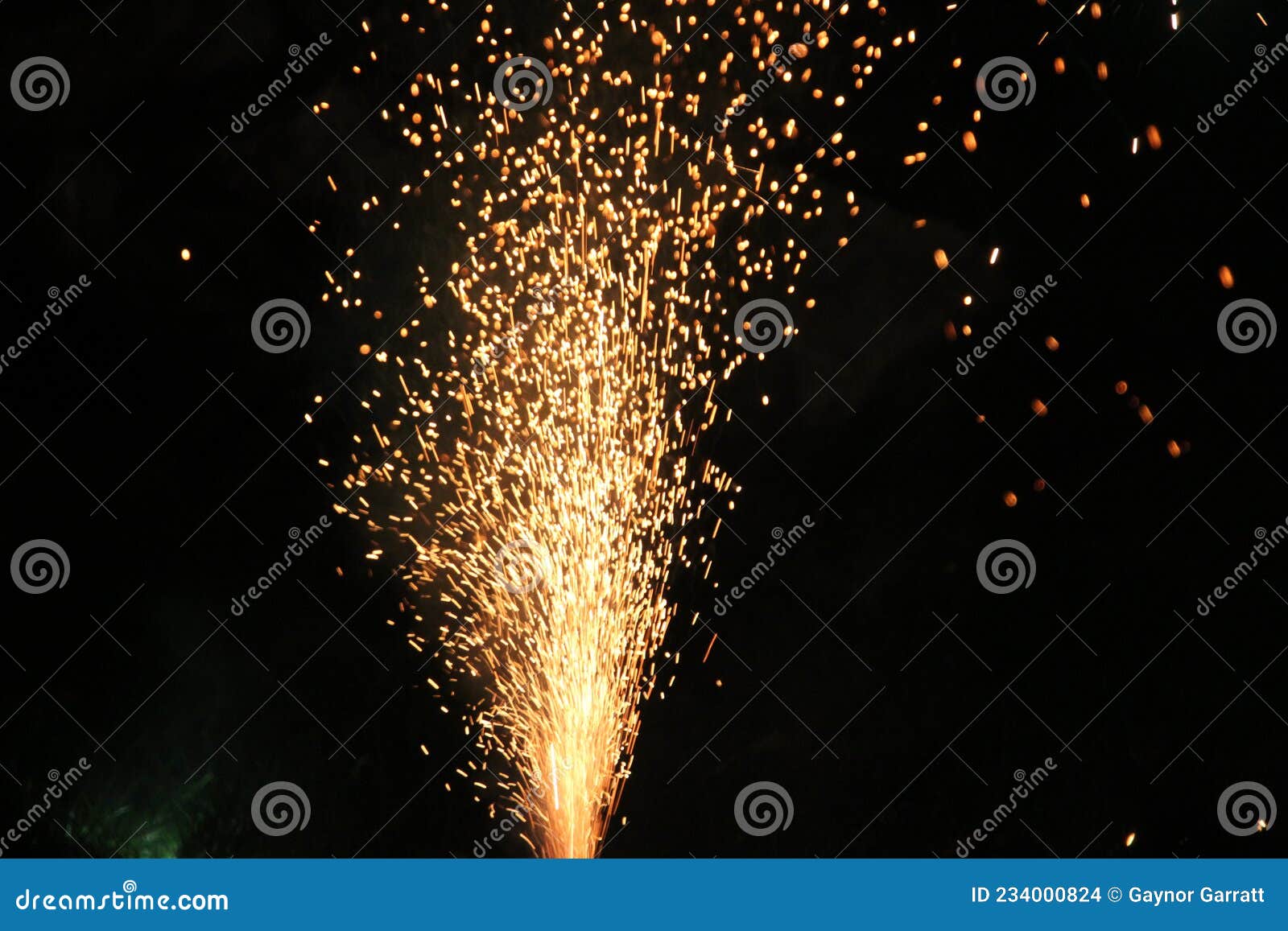 Firework Sparks Dancing in the Air Stock Photo - Image of flaring ...