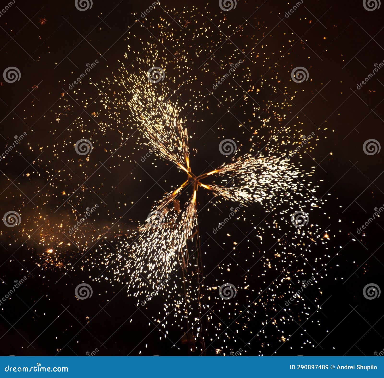 Firework Sparks at Night. Background Stock Image - Image of event ...