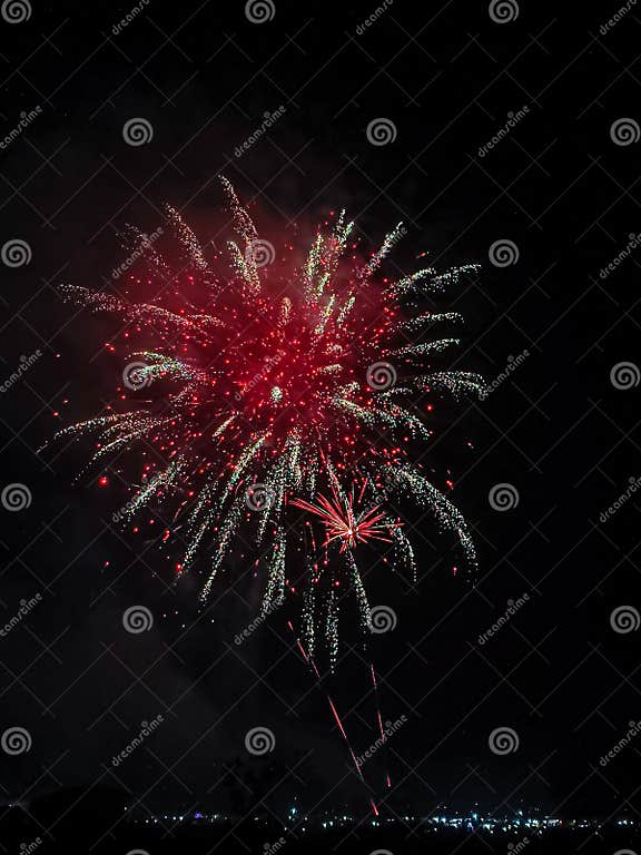 Firework Start at Plumbon Cirebon Night Sky Stock Image - Image of ...
