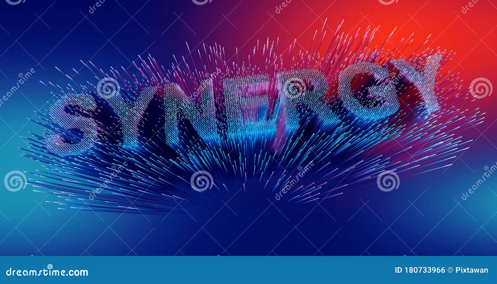 Firework with Synergy text stock illustration. Illustration of abstract ...