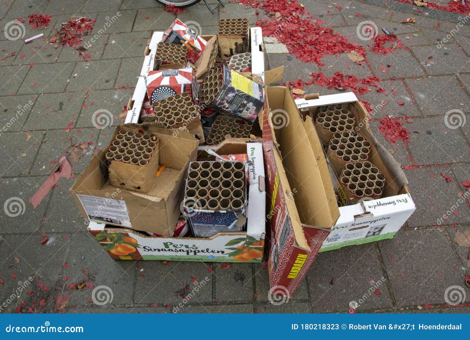 Firework Trash at 1 January Amsterdam the Netherlands 2019 Editorial ...