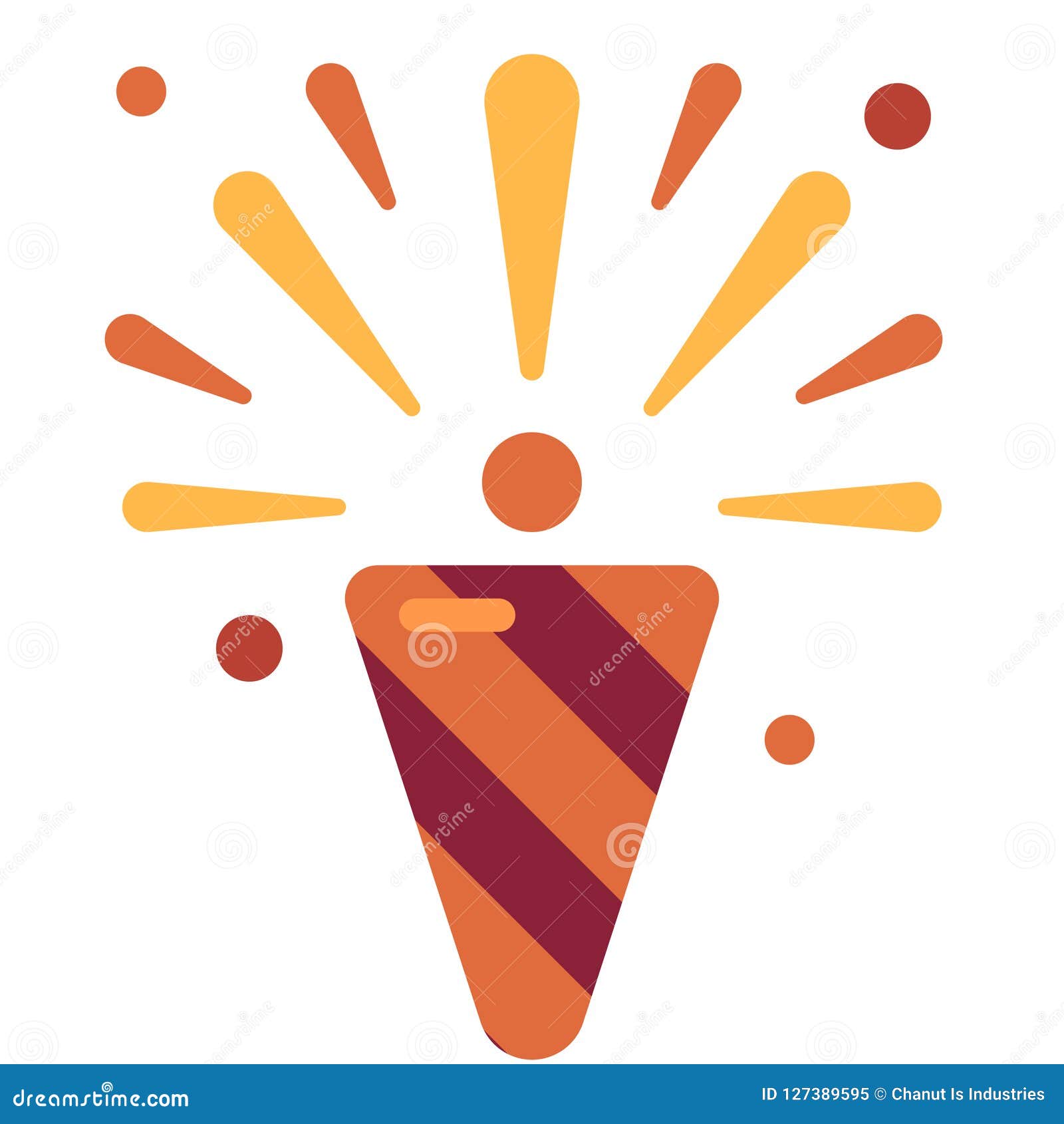 Firework flat illustration stock vector. Illustration of season - 127389595