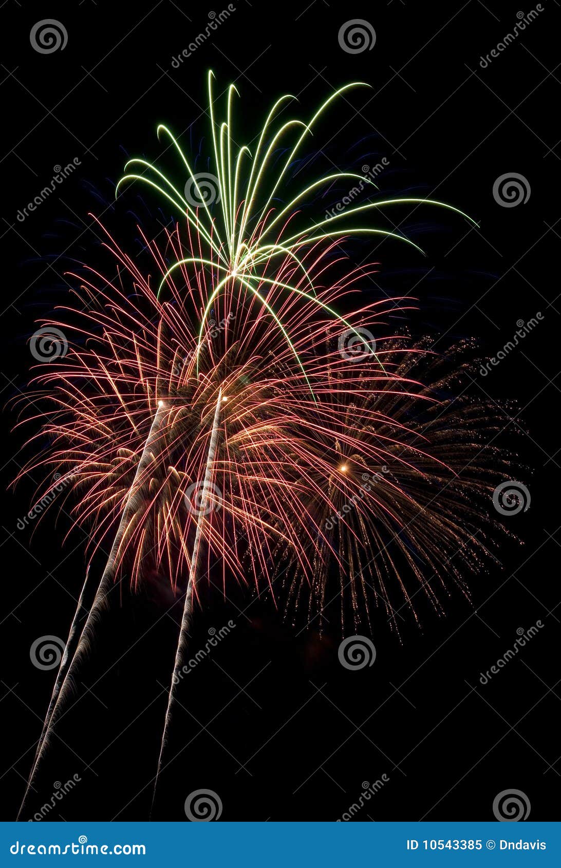 Beautiful Fireworks Display Lights Up the Nighttime Sky Stock Image ...