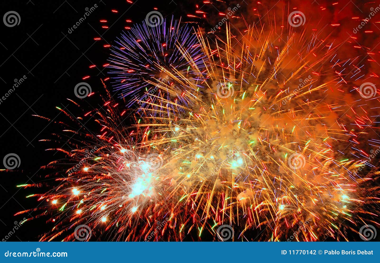 Fireworks stock photo. Image of explosion, fireball, color - 11770142
