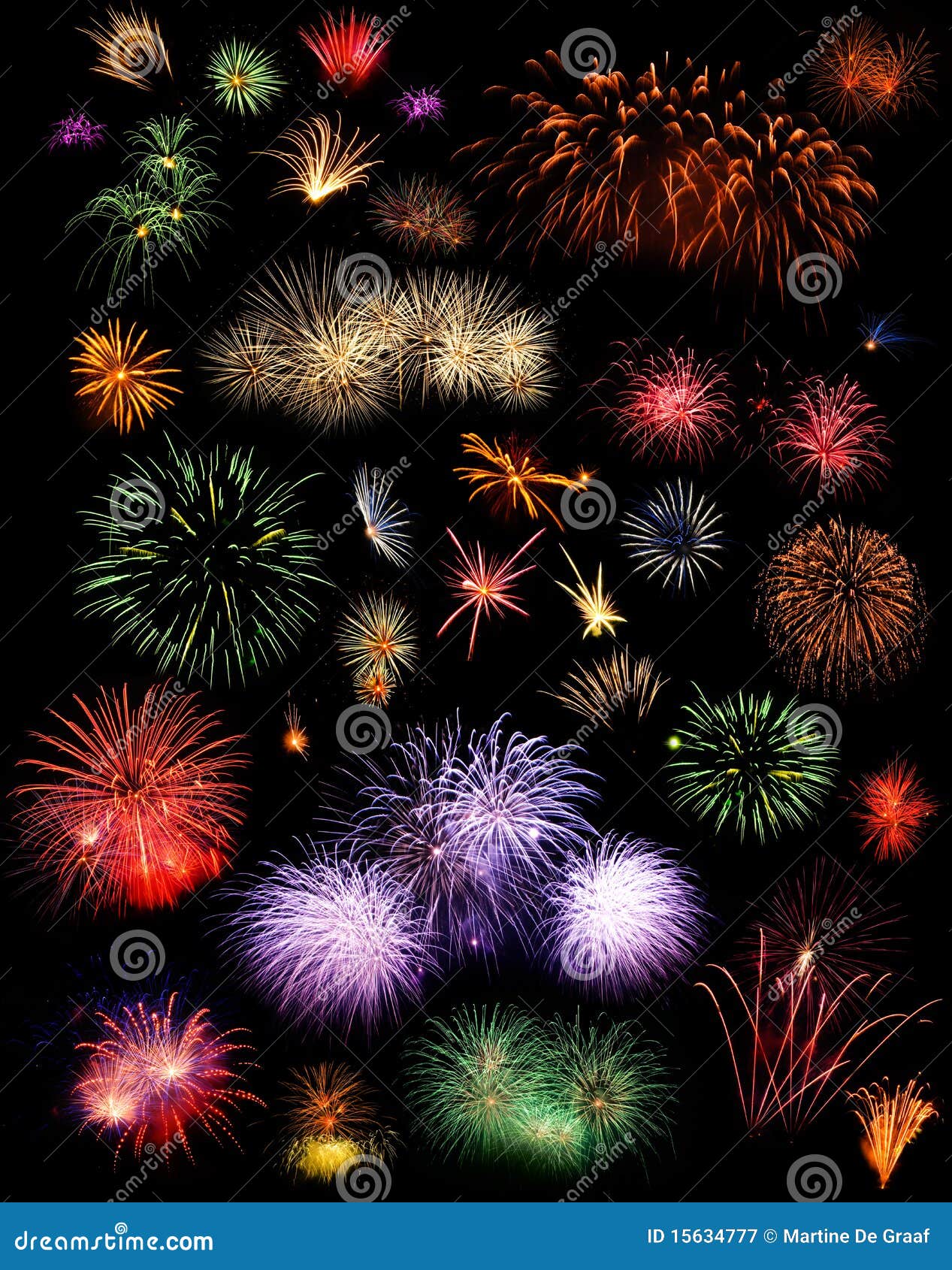 Fireworks stock image. Image of explosions, fire, colors - 15634777