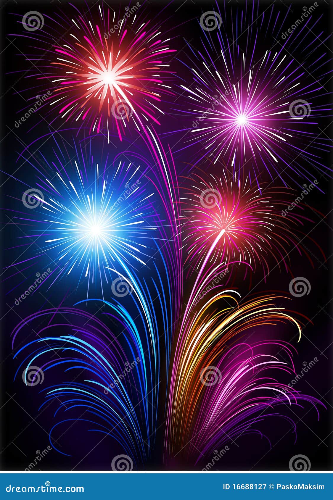 Fireworks Cartoon Vector | CartoonDealer.com #16688127