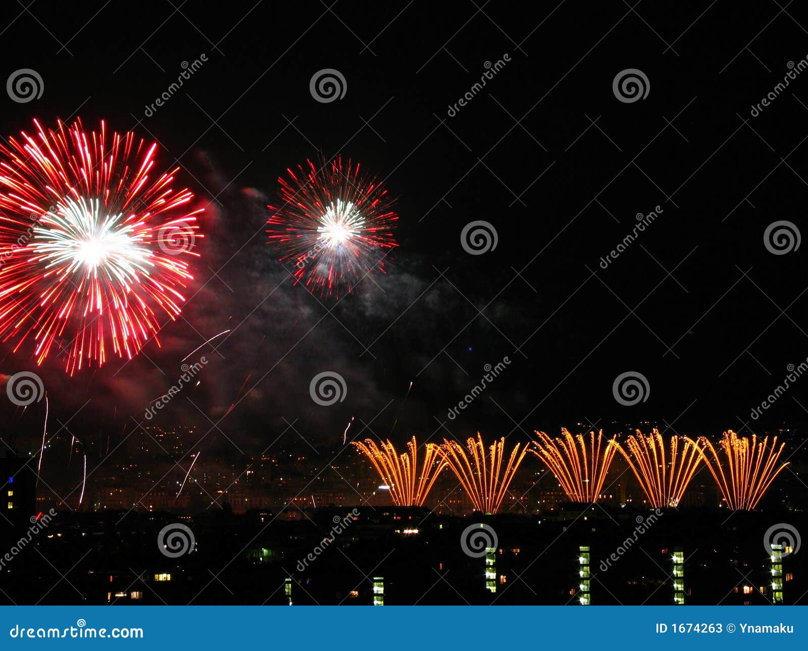 Fireworks stock image. Image of bang, bright, colors, colorful - 1674263