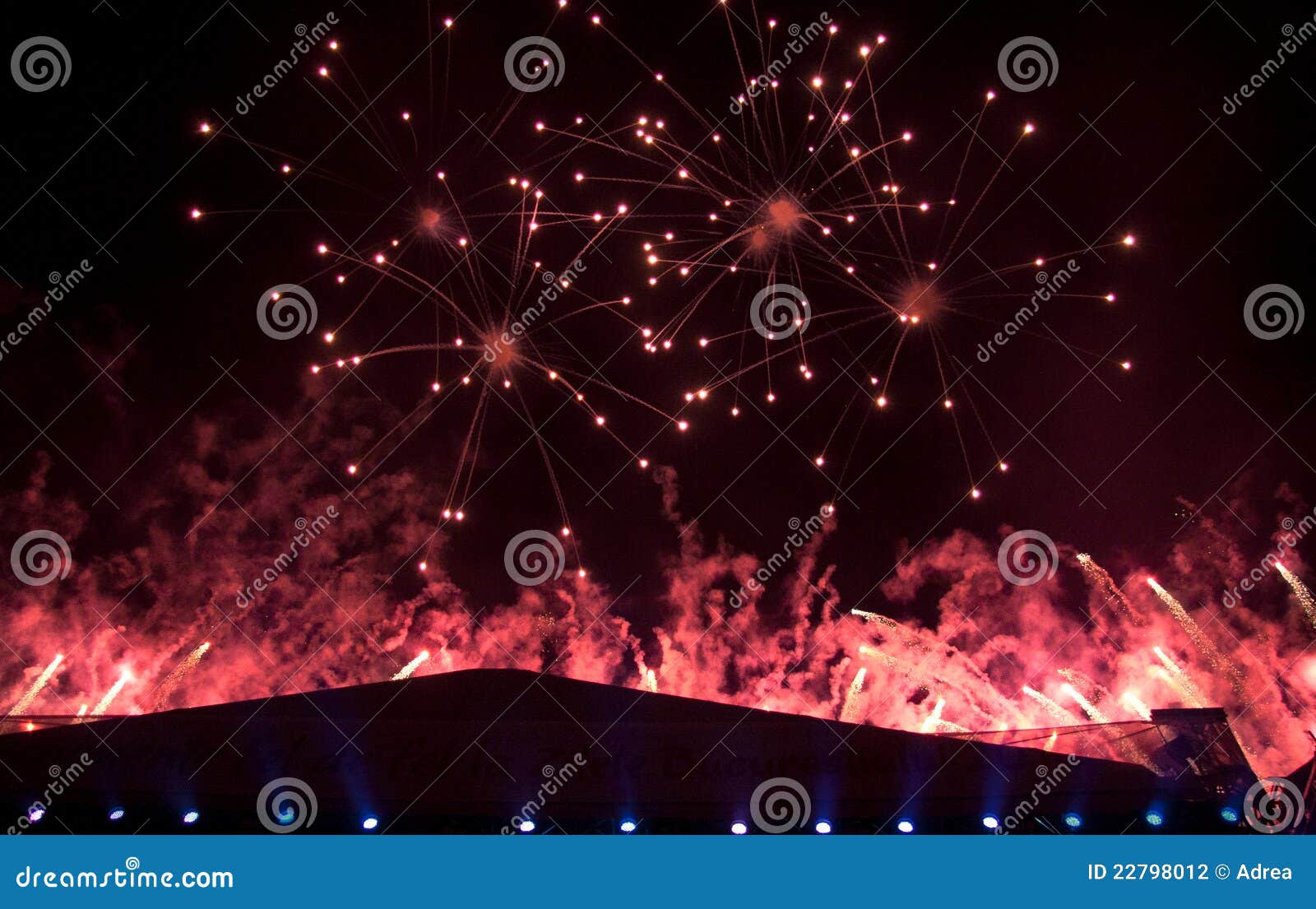 Fireworks at the End of the Show Stock Photo - Image of celebrate ...