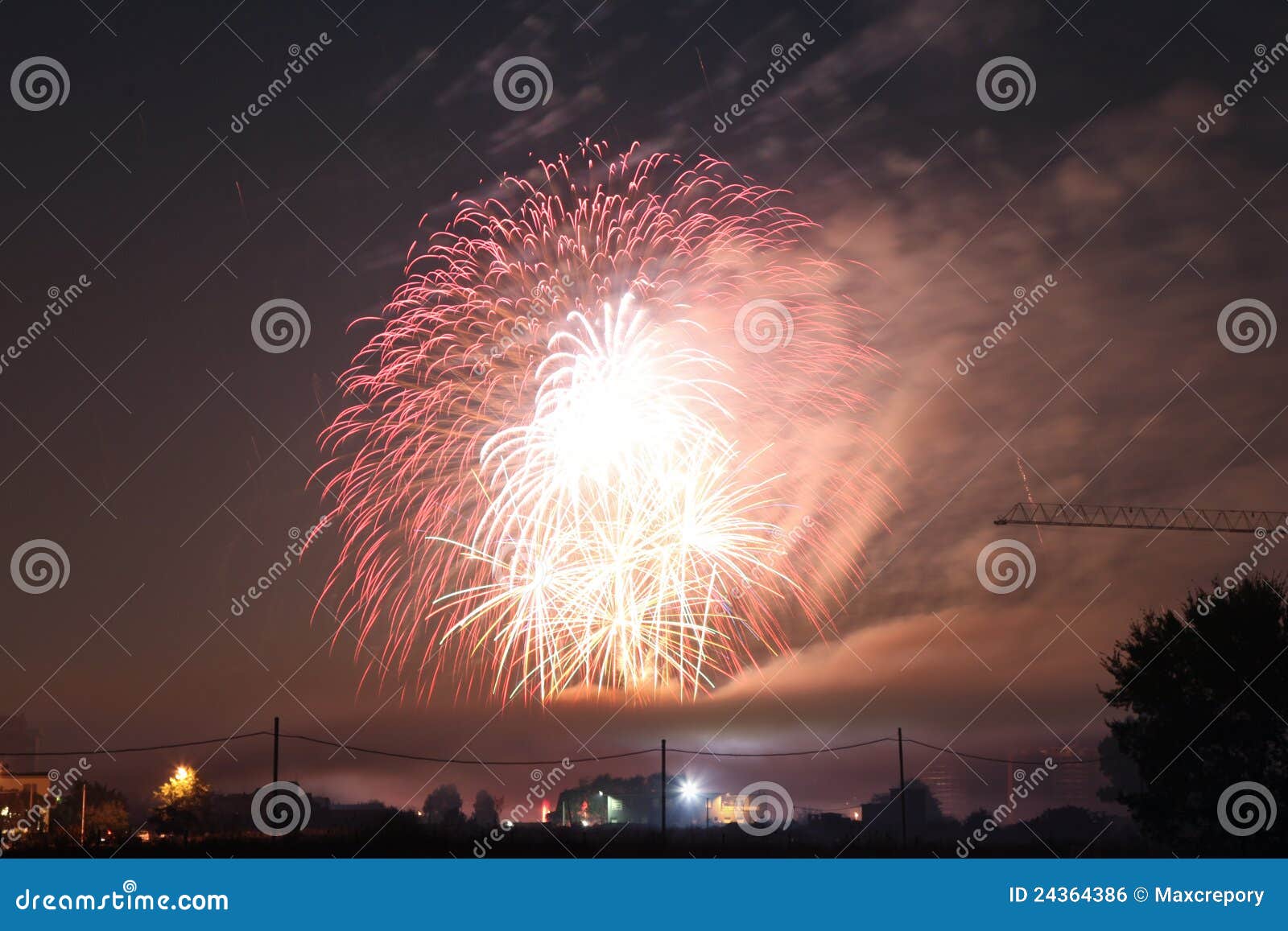 Fireworks stock photo. Image of anniversary, works, rockets - 24364386