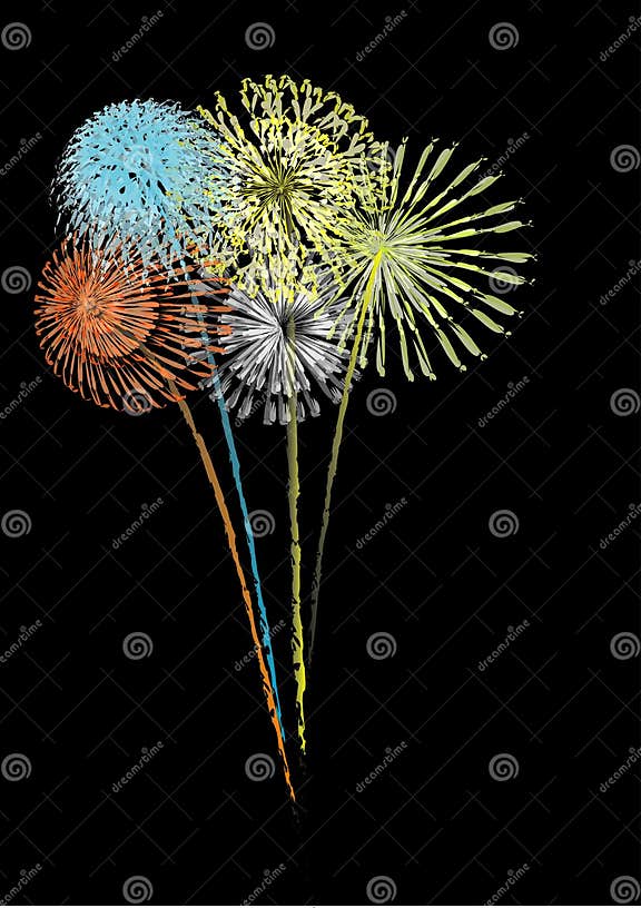 Fireworks stock vector. Illustration of fireworks, explode - 2653327