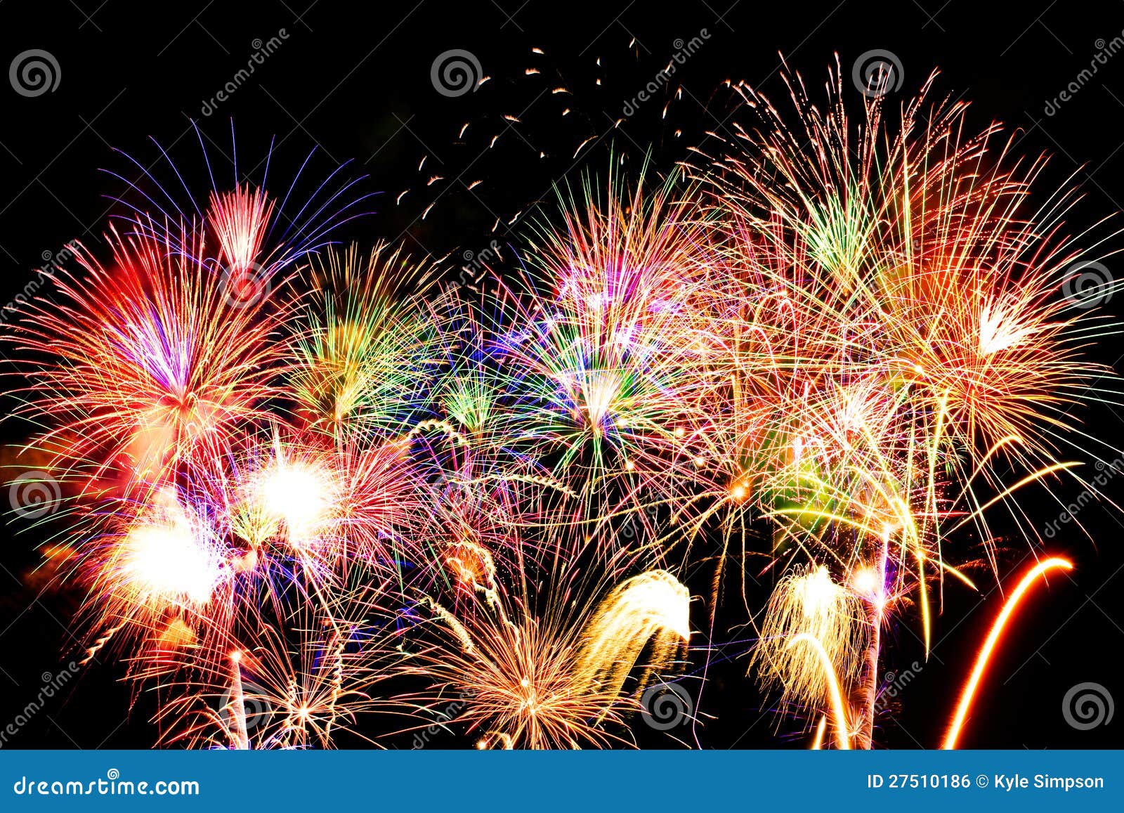 Fireworks stock photo. Image of celebration, finale, pyrotechnic - 27510186