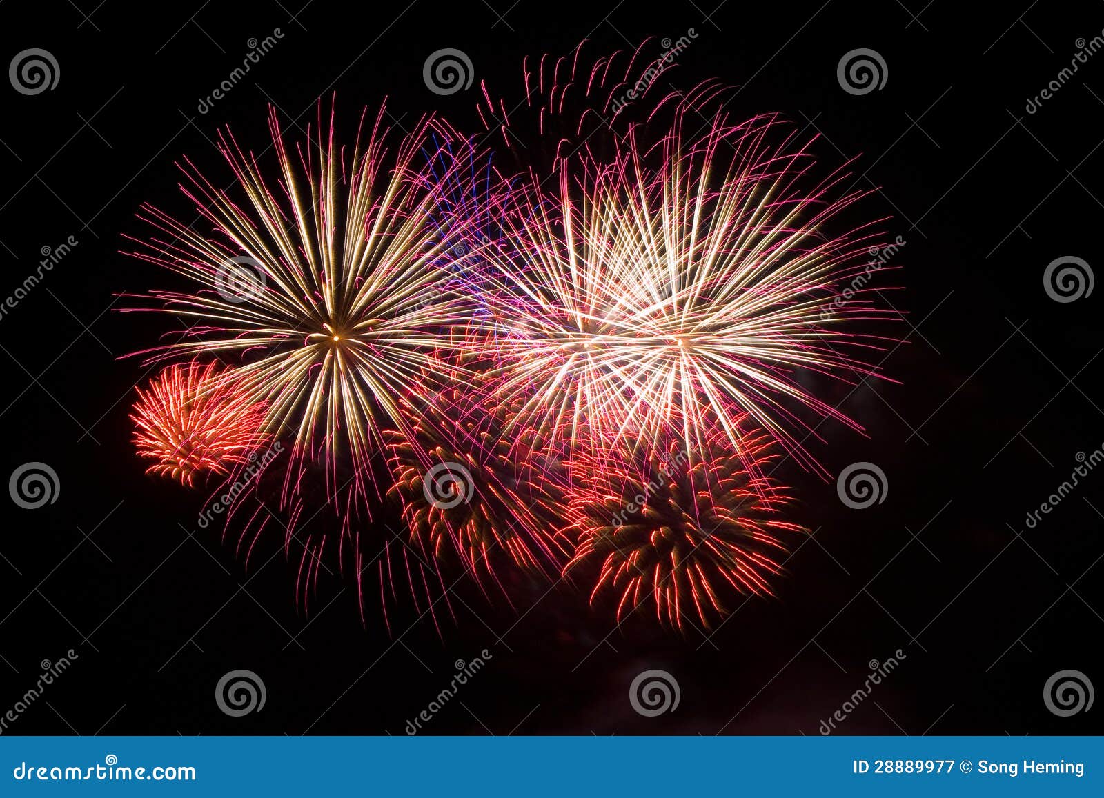 Fireworks stock image. Image of black, gold, display - 28889977